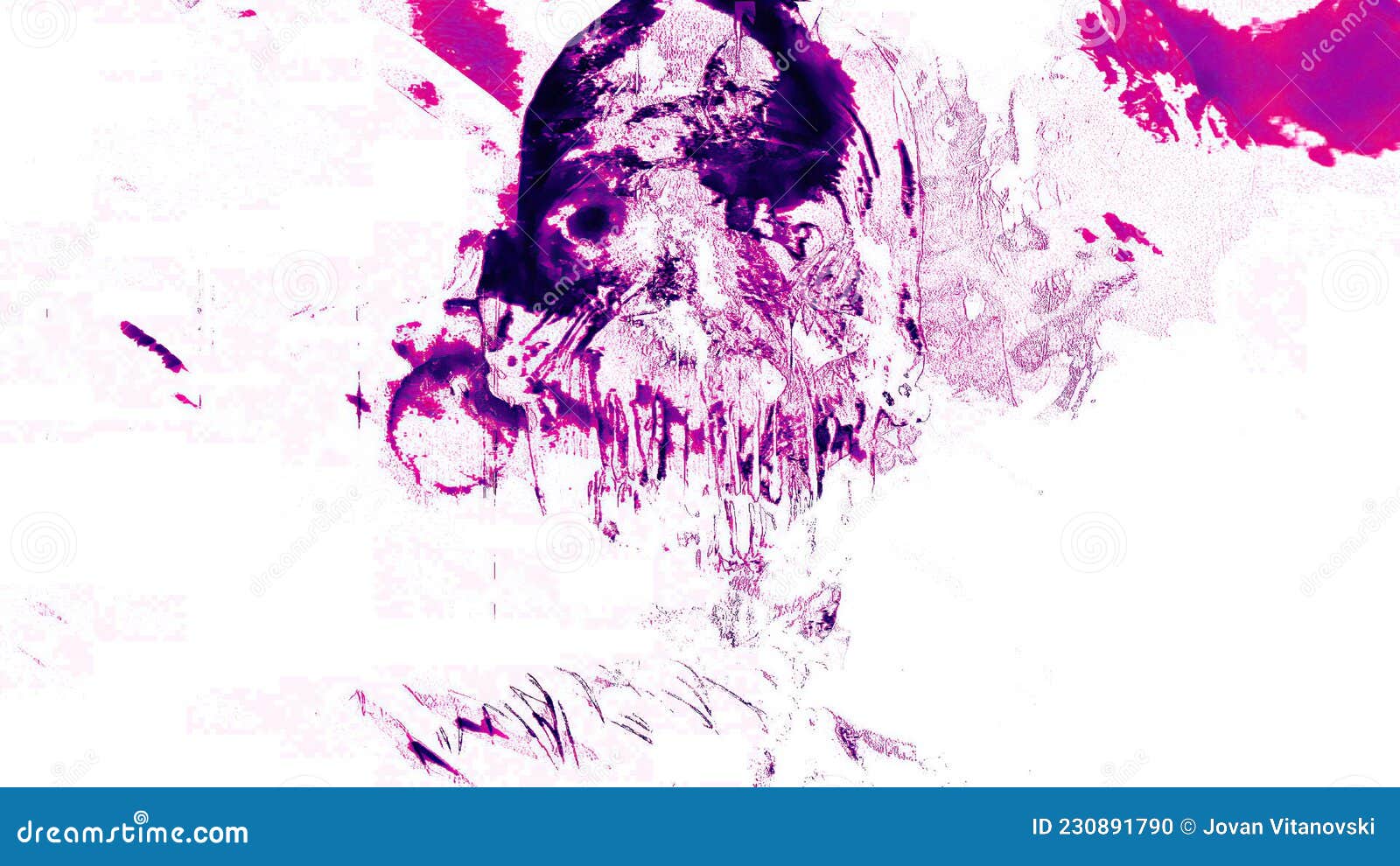 Horror Zombie with Scary Effects Stock Illustration - Illustration of ...