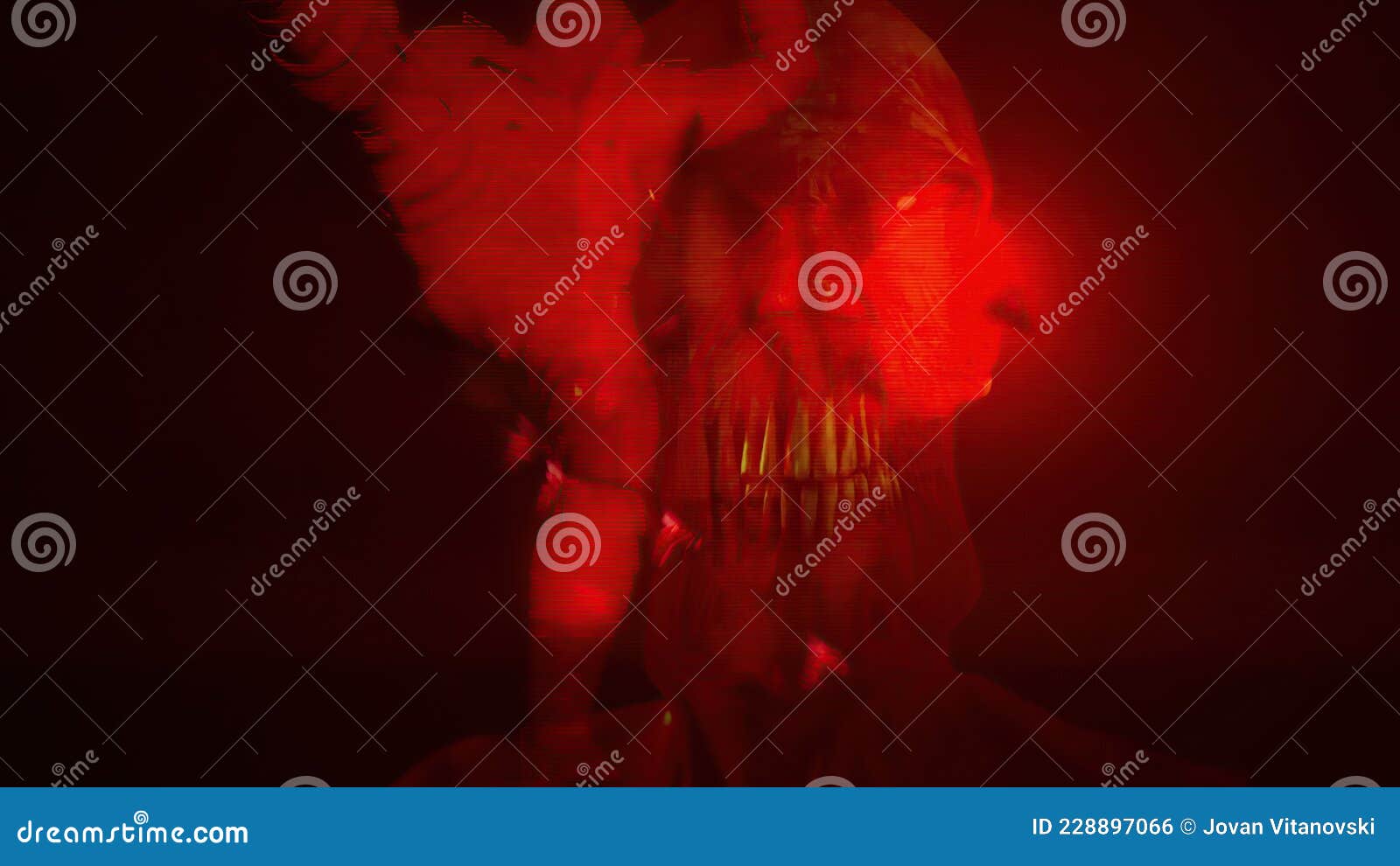 Horror Zombie with Scary Effects Stock Illustration - Illustration of ...