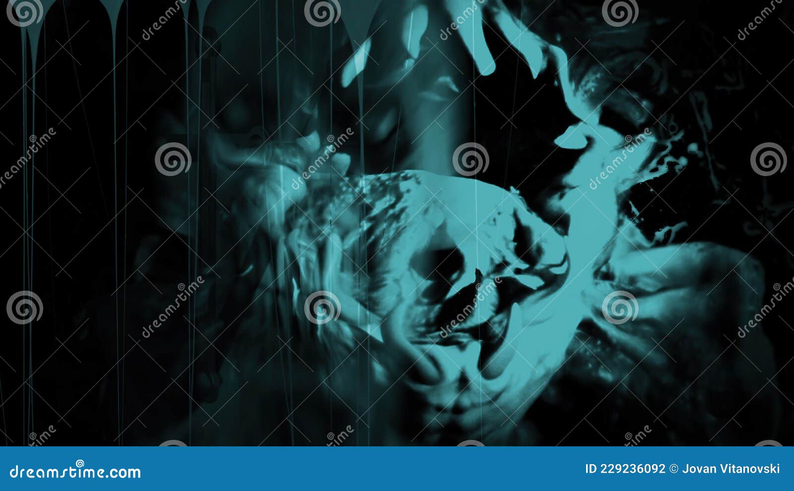 Horror Zombie with Scary Effects Stock Illustration - Illustration of ...