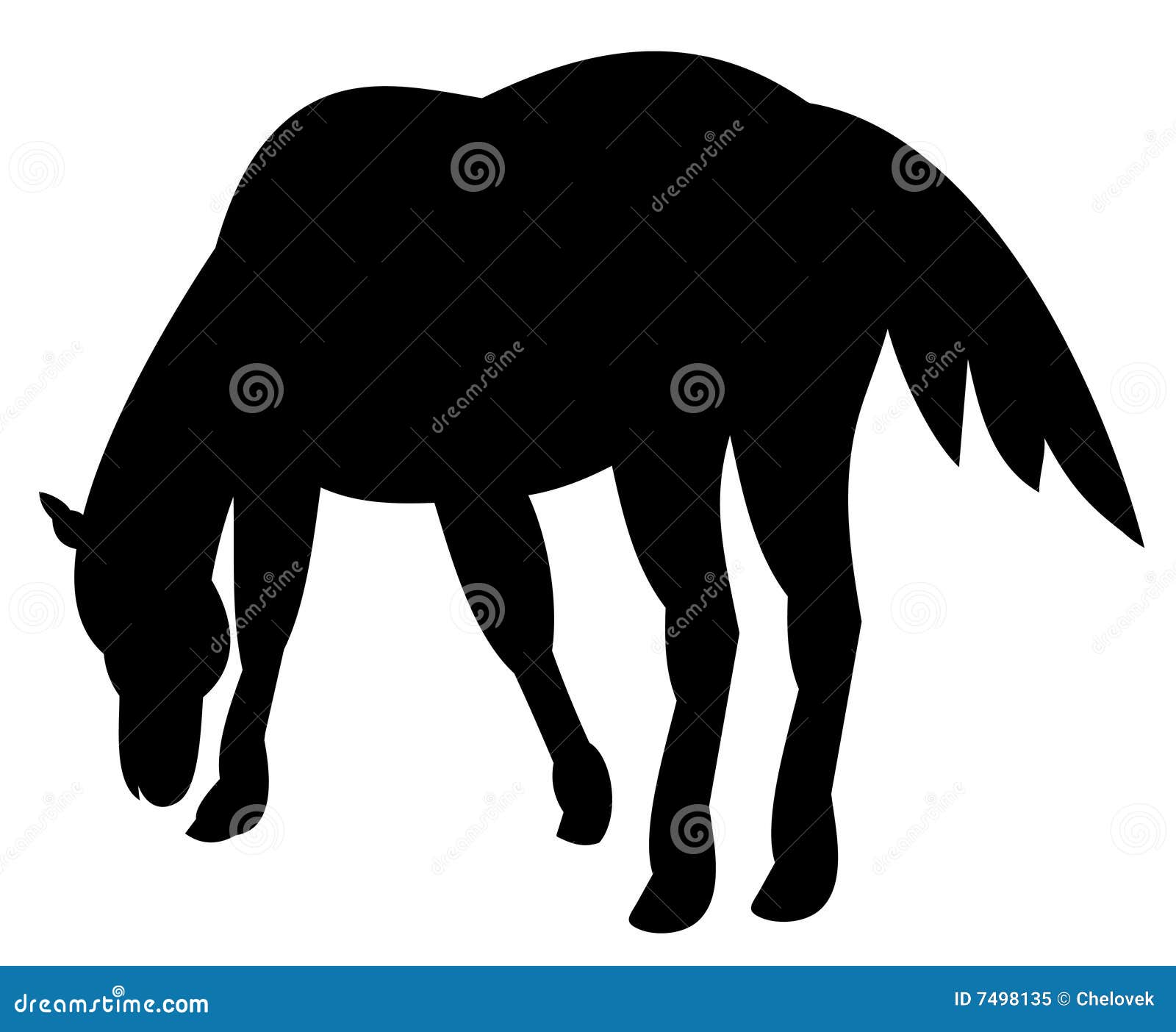 Horse Rear End Vector Illustration | CartoonDealer.com #42096996