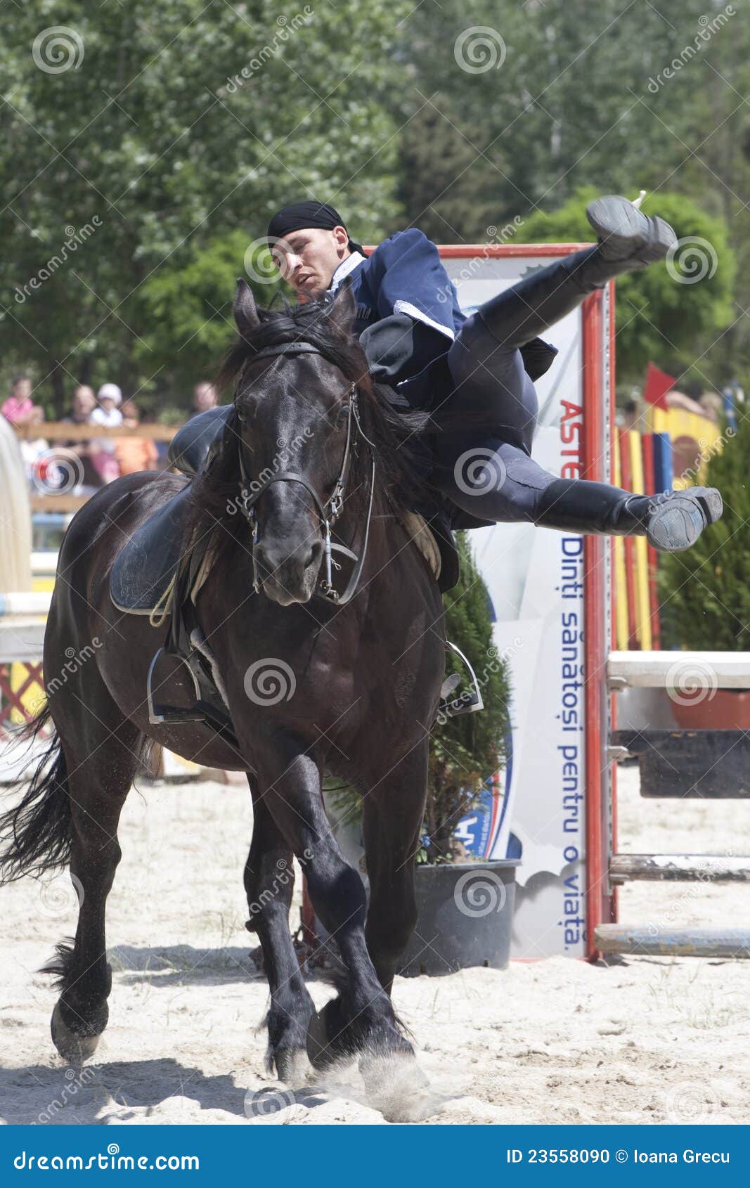 Horse acrobatics editorial image. Image of jockey, saddle - 23558090