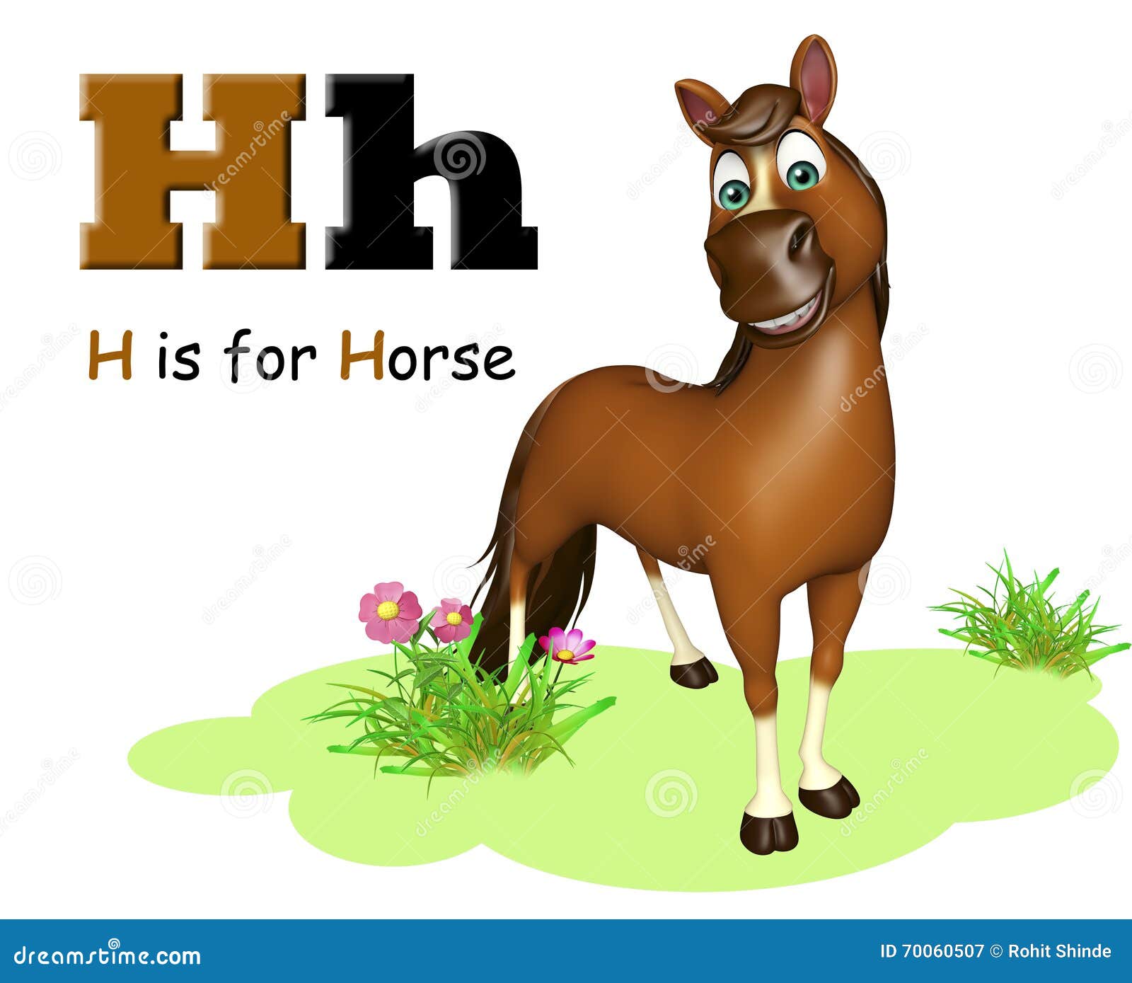 Horse with alphabet stock illustration. Illustration of poster - 70060507