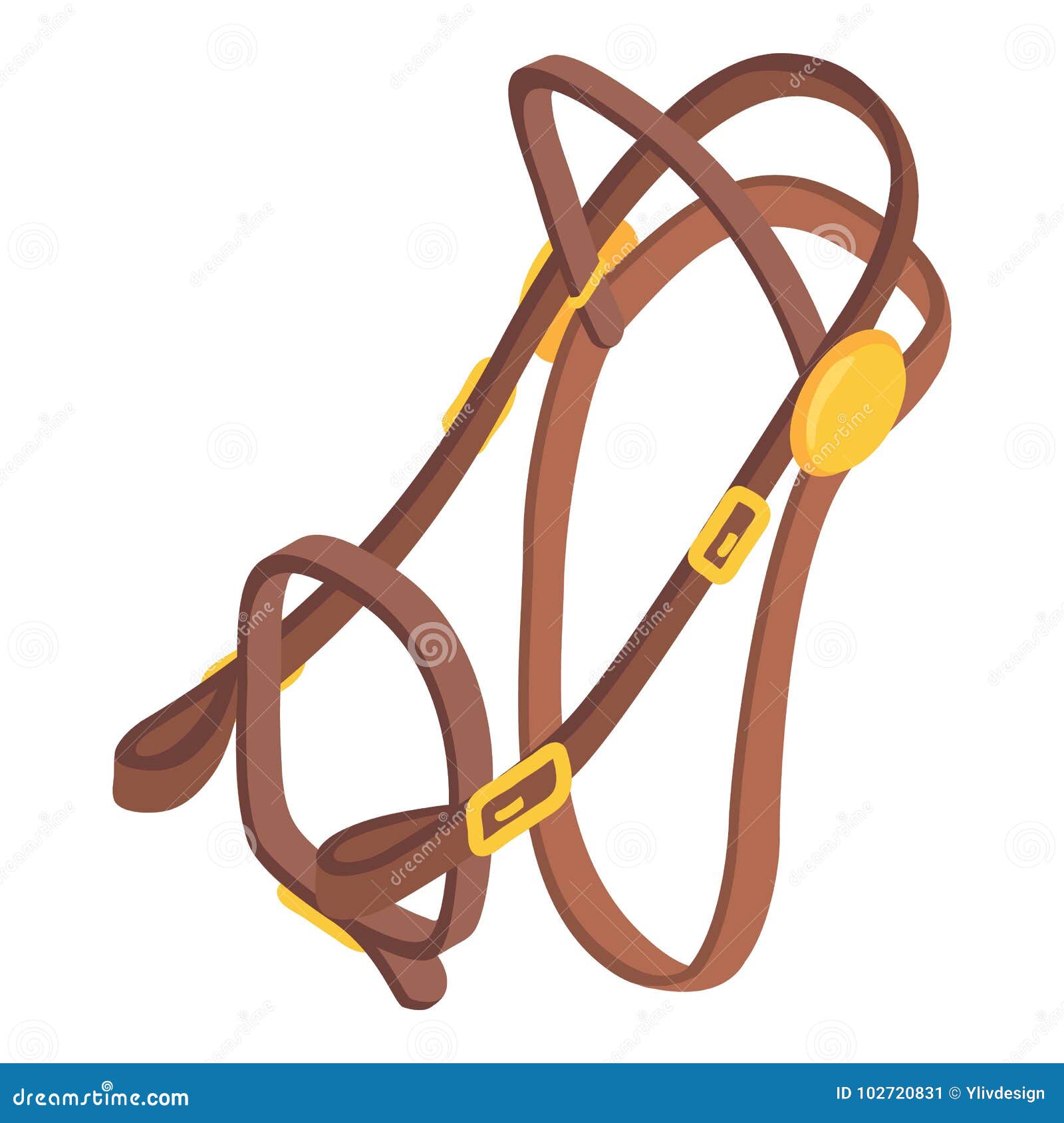 Horse Bridle Icon, Isometric Style Vector Illustration | CartoonDealer ...