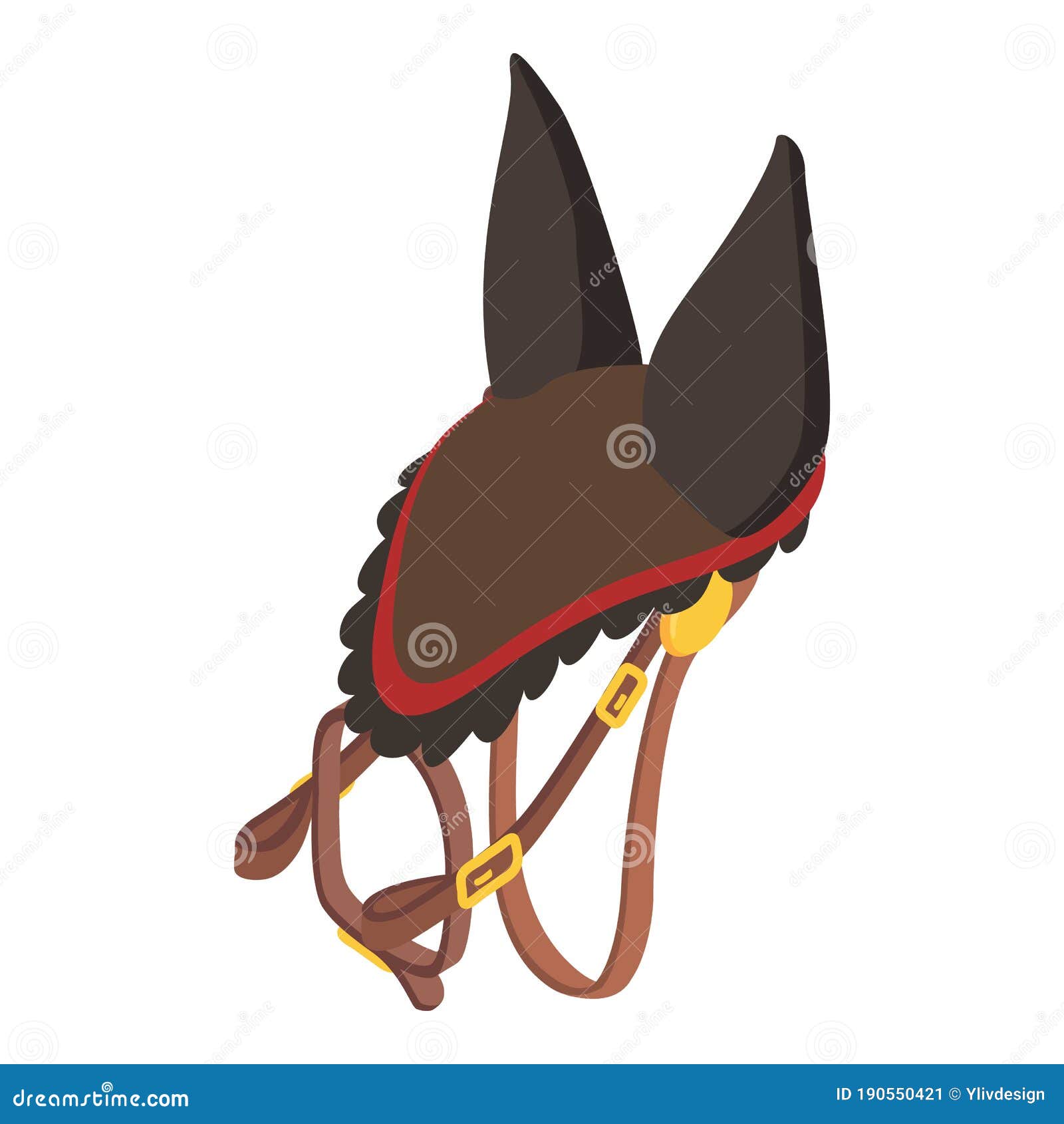 Horse Bridle Icon, Isometric Style Cartoon Vector | CartoonDealer.com ...