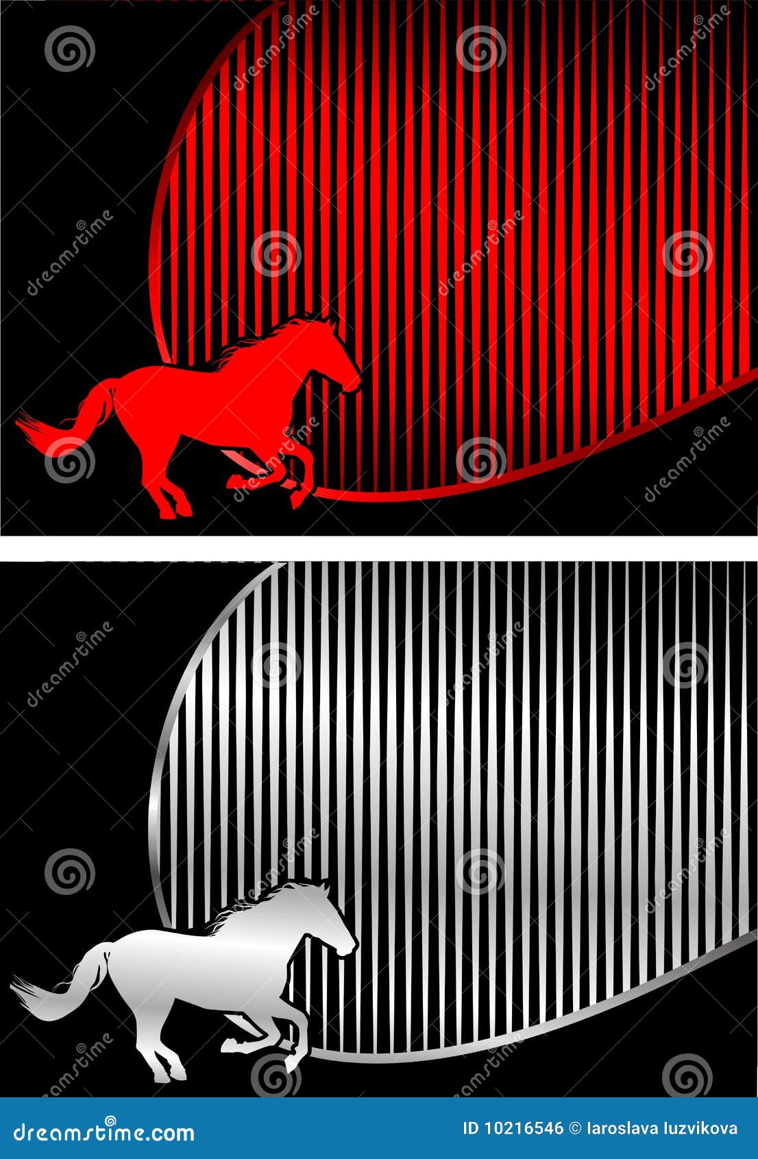Horse cards vector stock vector. Illustration of decoration - 10216546