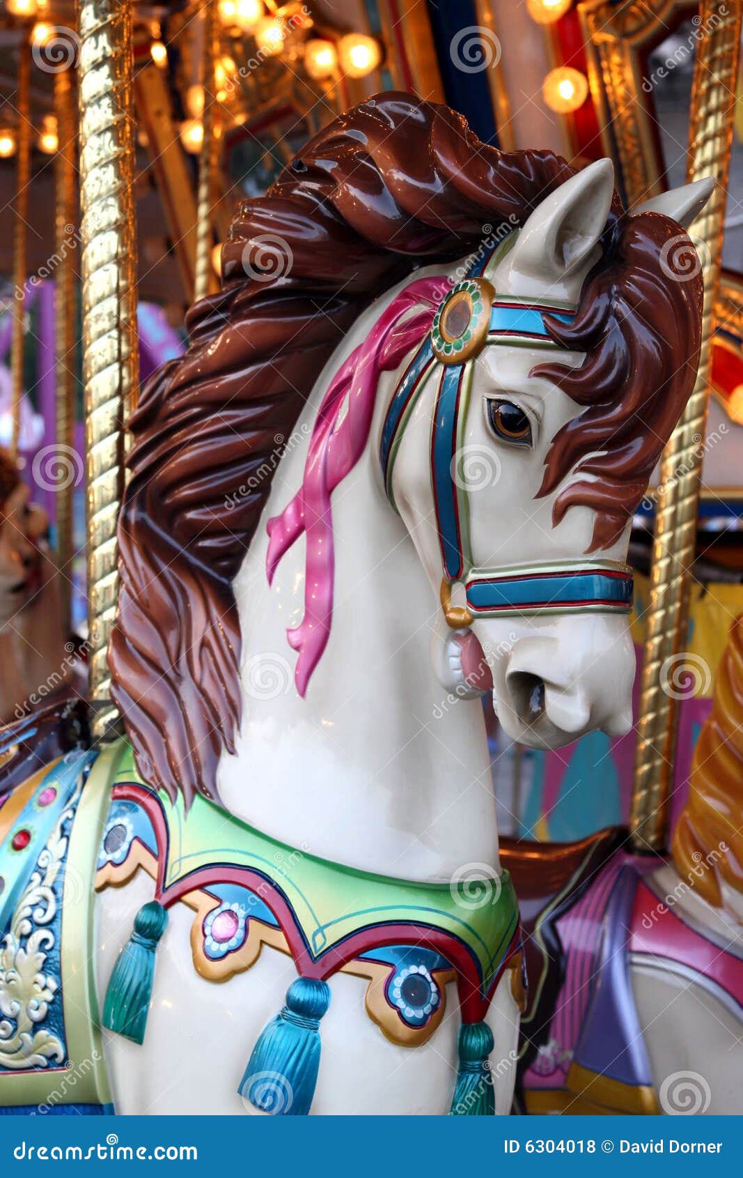 Horse on a carousel stock photo. Image of bright, colours - 6304018