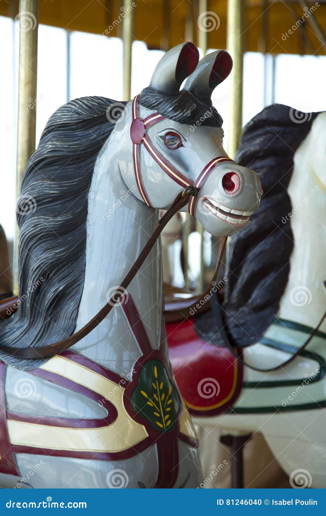 Horse in a carousel stock photo. Image of carnival, merry - 81246040