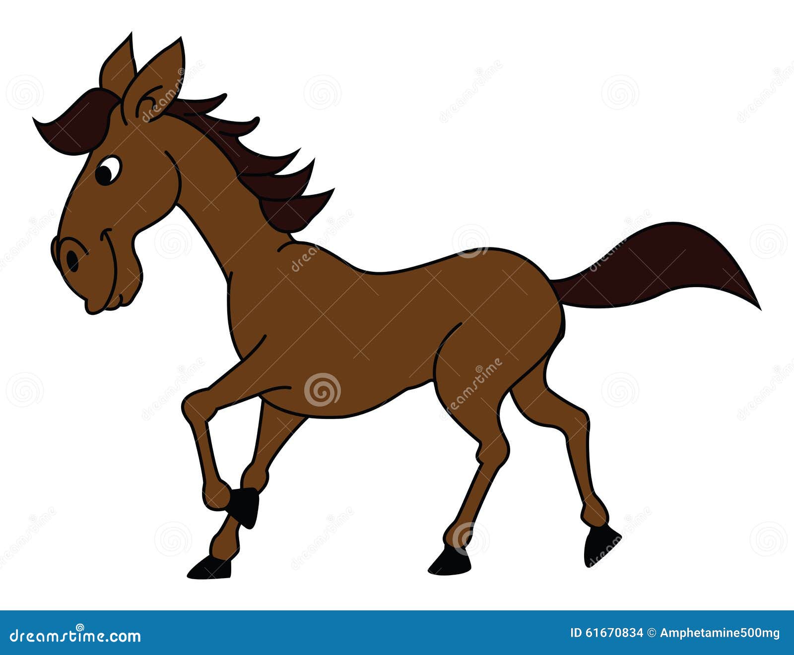 Horse stock vector. Illustration of graphic, animal, wild - 61670834