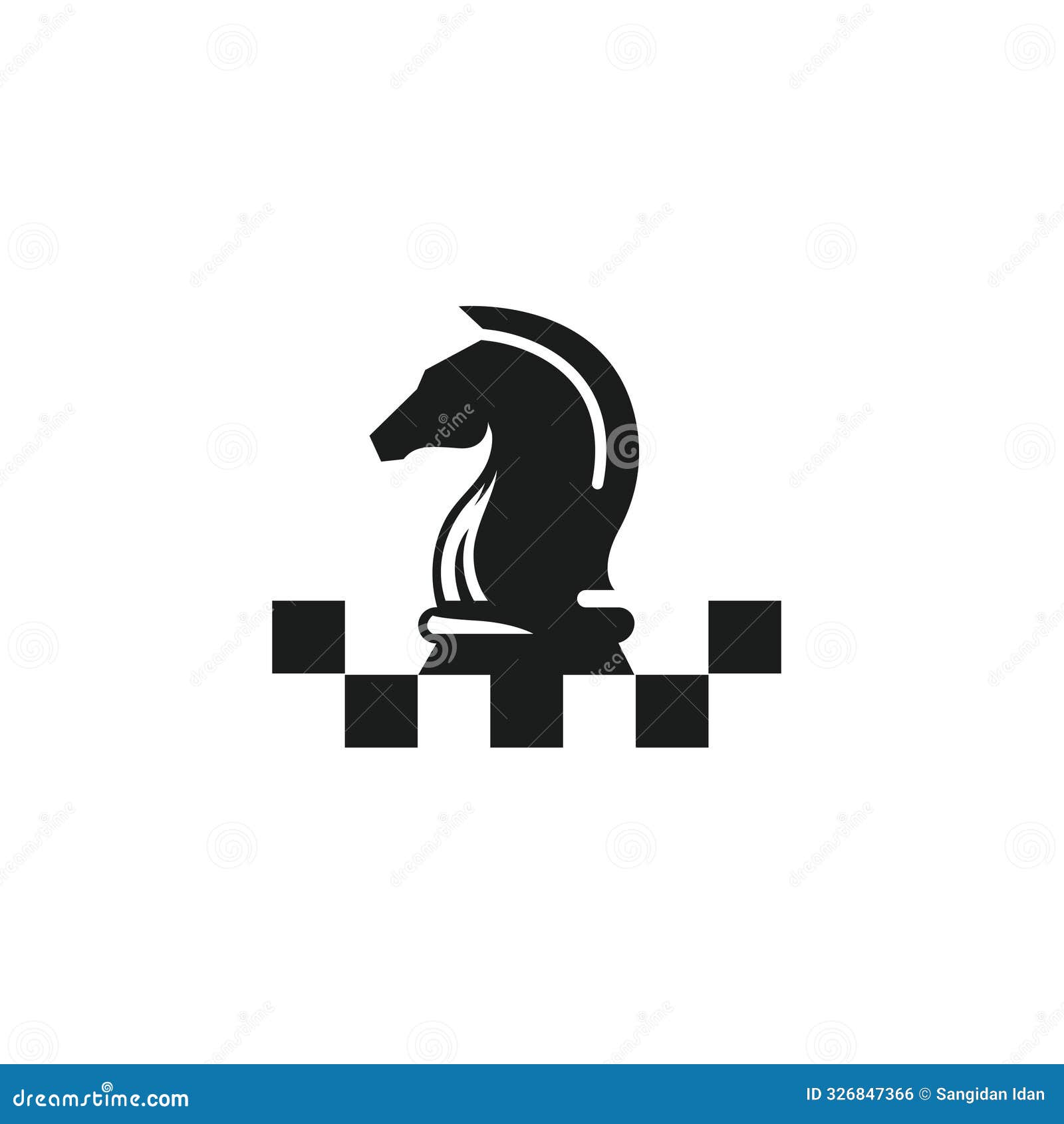 Chess Logo. Minimal Vector Logo Design. Isolated On A Yellow Background ...