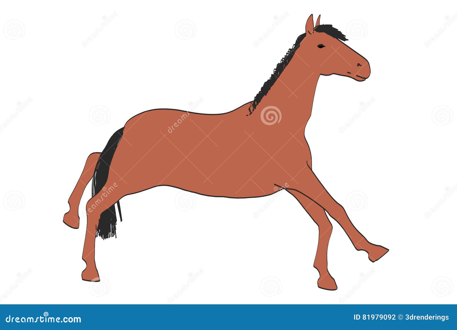 Horse stock illustration. Illustration of saddle, halter - 81979092