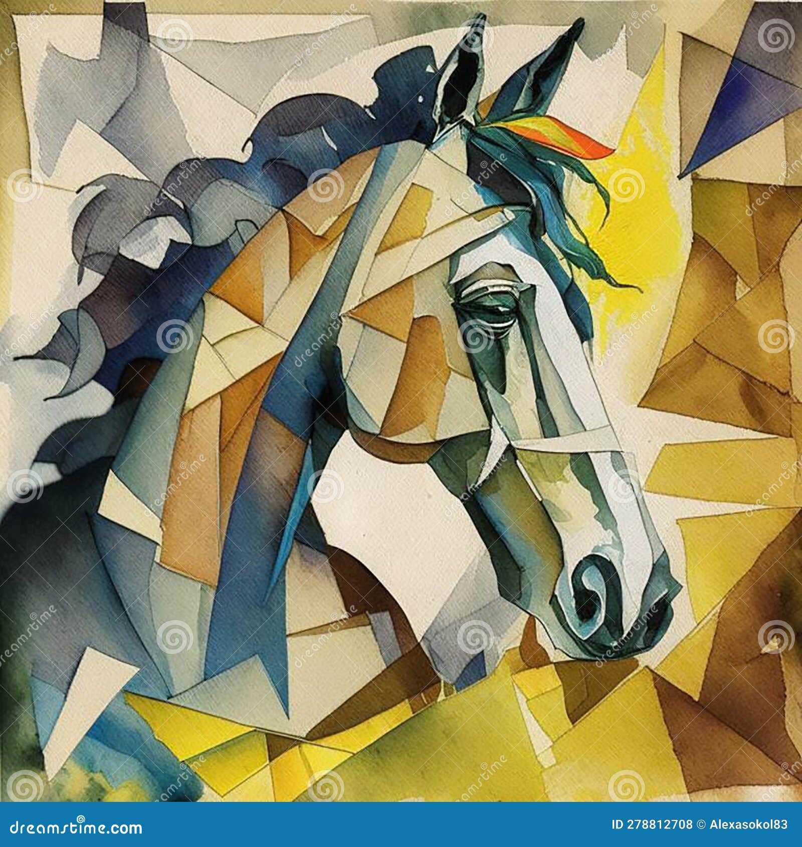 Horse Dark Horse Comic Style Stock Illustration - Illustration of mares ...