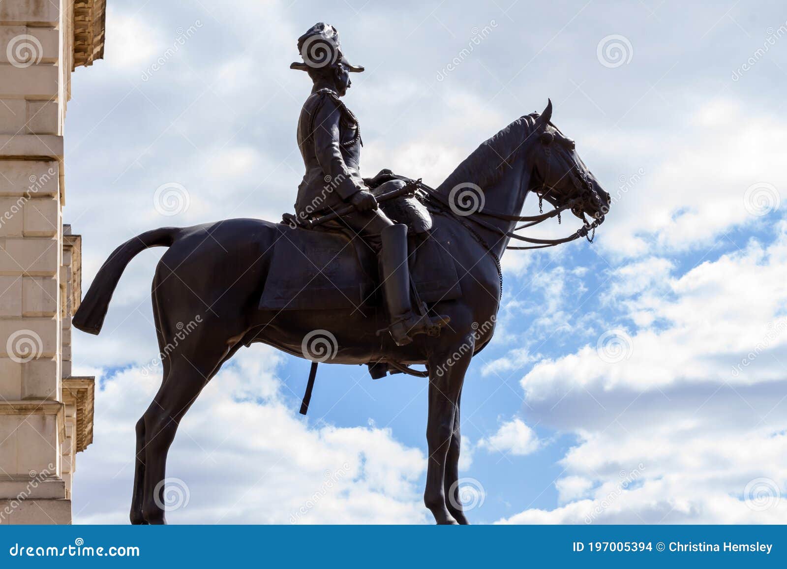Horse with a Double Bit As an Equestrian Statue of Stock Photo - Image ...