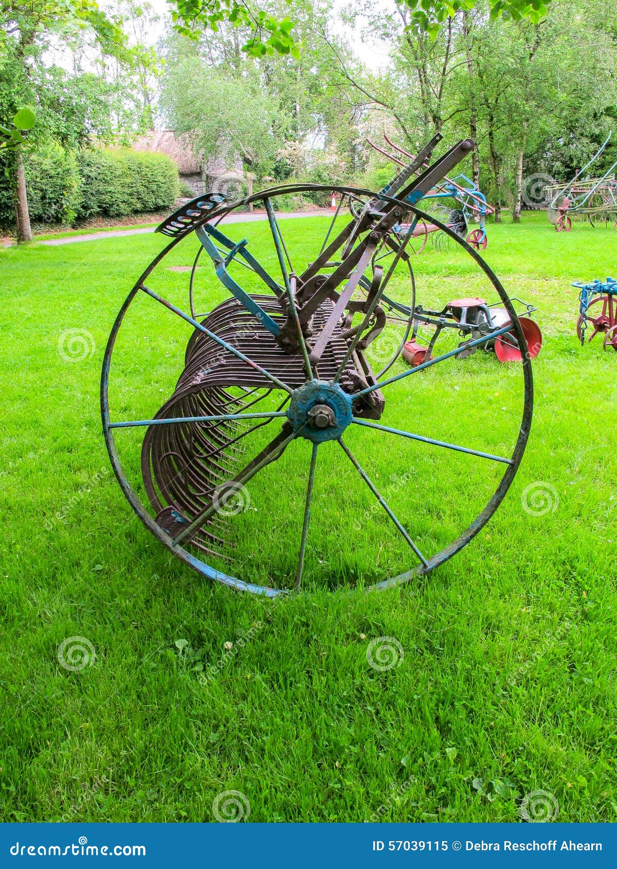 Horse Drawn Hay Rake stock image. Image of corroded, horse - 57039115