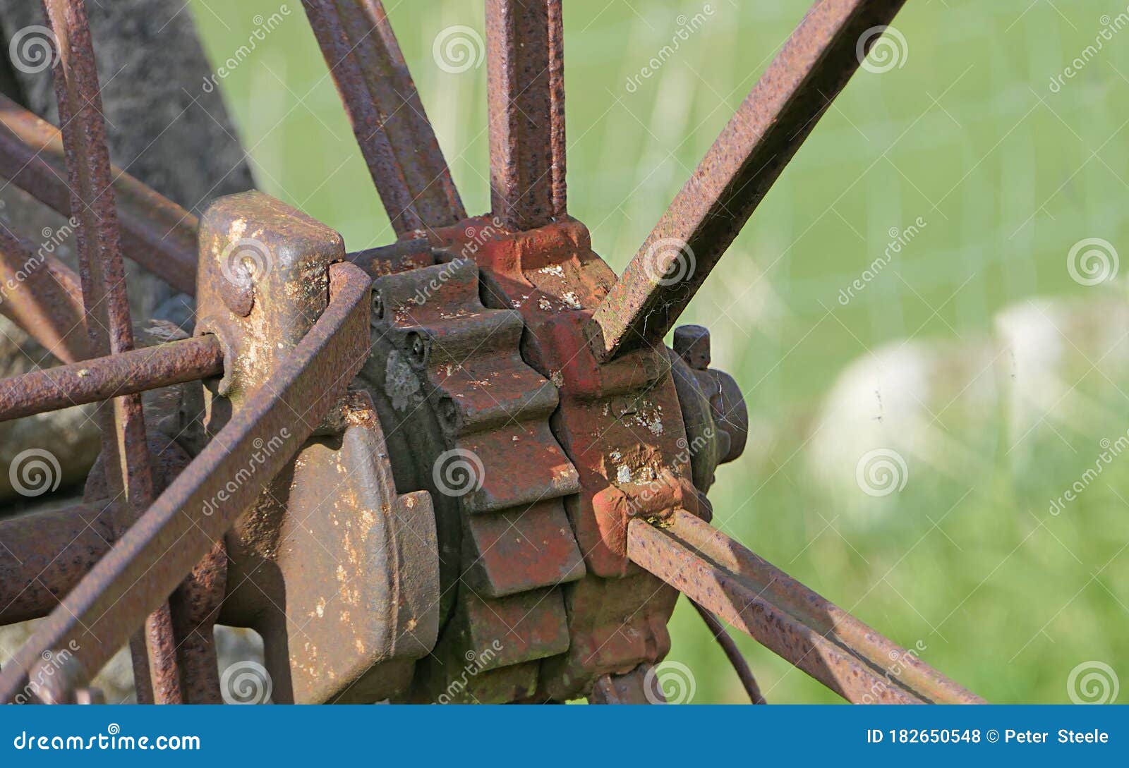 Old Hay Rake Reaper-binder - Rustic, Oldfashioned Farm Equipment, Used ...