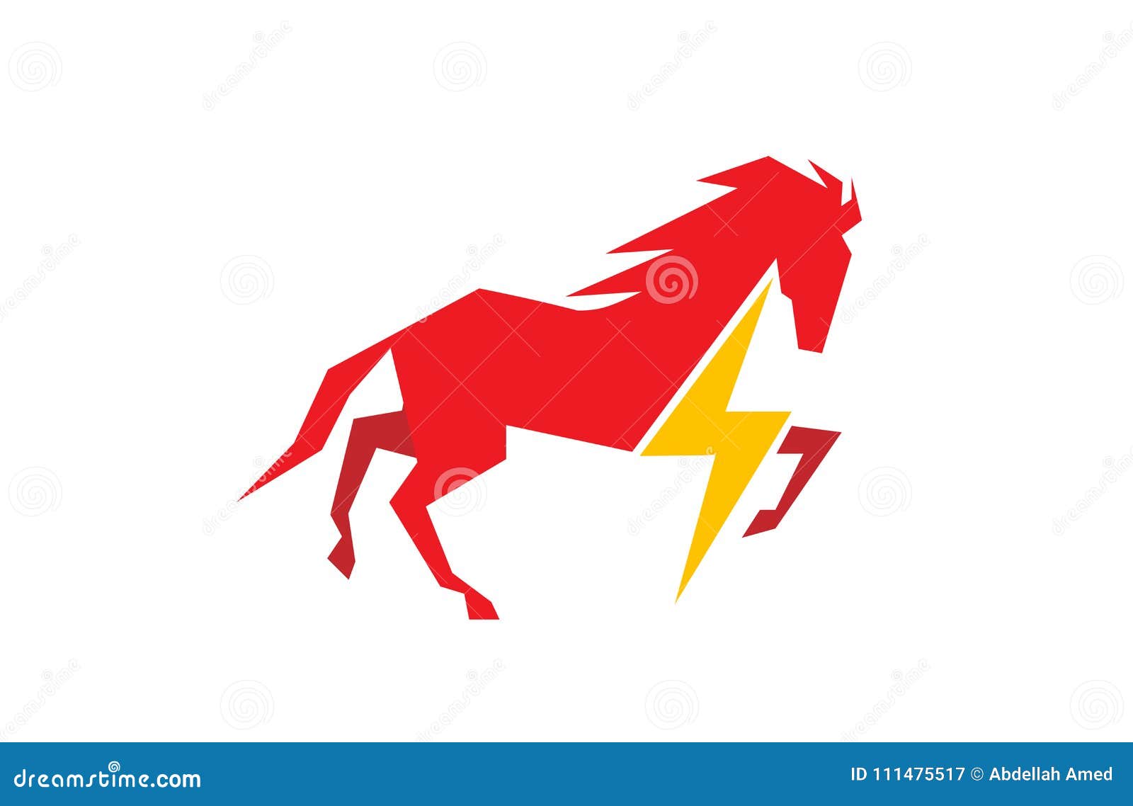 Horse Flash Logo stock vector. Illustration of production - 111475517