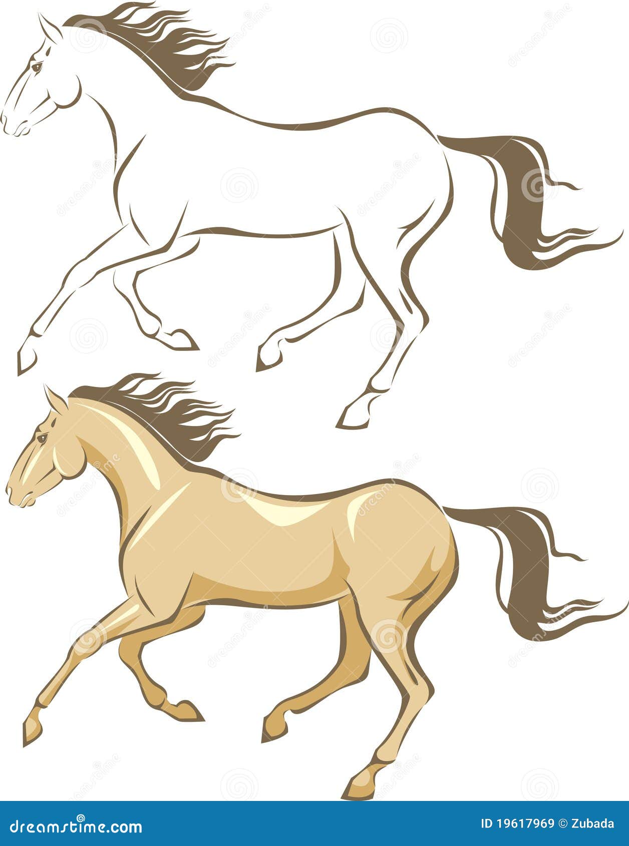 Horse gallop stock vector. Illustration of chestnut, sorrel - 19617969