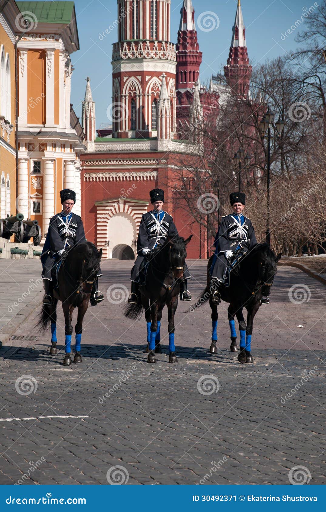 Horse Guards in Moscow Kremlin, Russia Editorial Photo - Image of ...
