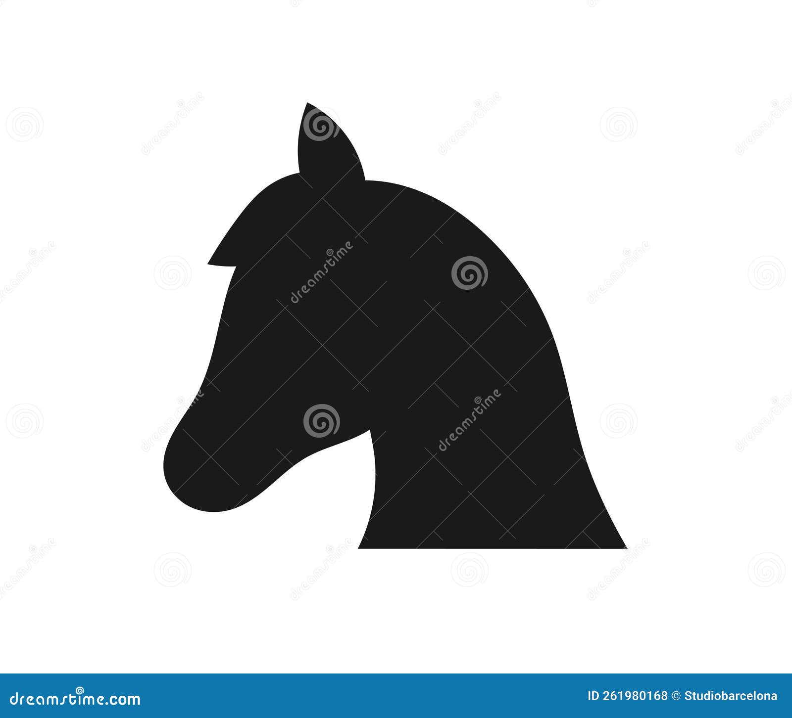 Horse head icon stock vector. Illustration of shape - 261980168