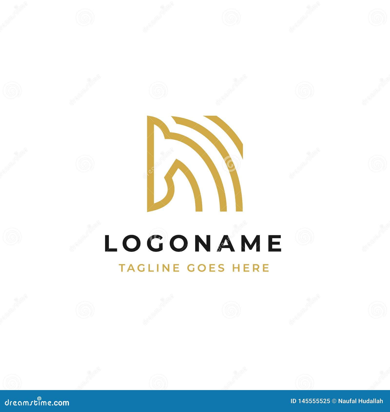 Horse Head Line Art Logo Template Outline Icon Vector Design Stock ...