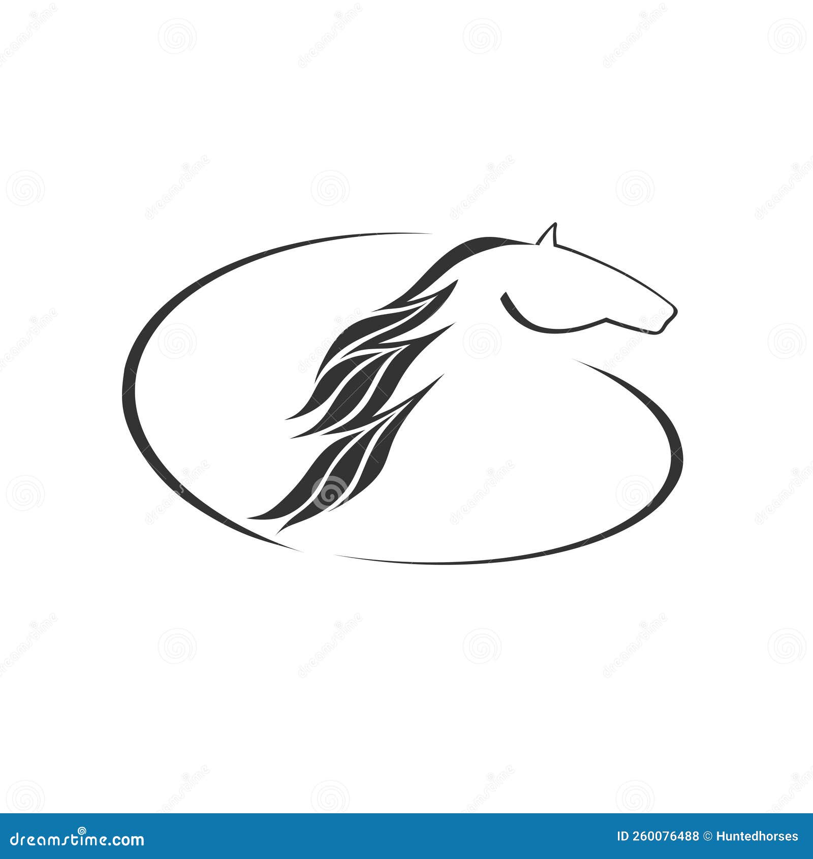 Horse symbol vector stock vector. Illustration of mammal - 260076488