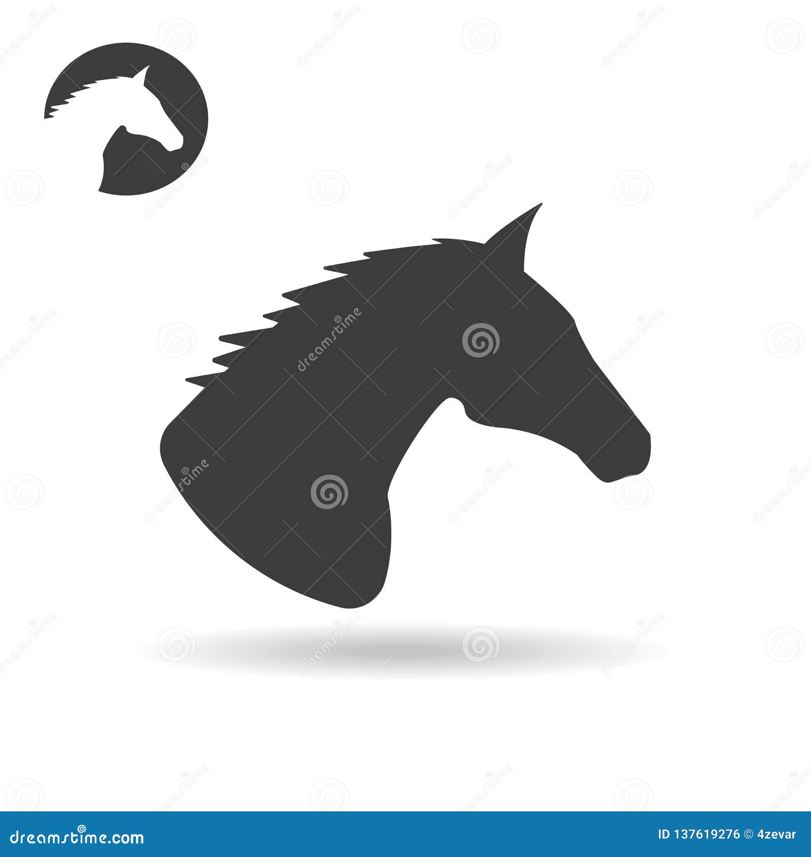 Horse icon vector stock illustration. Illustration of sign - 137619276