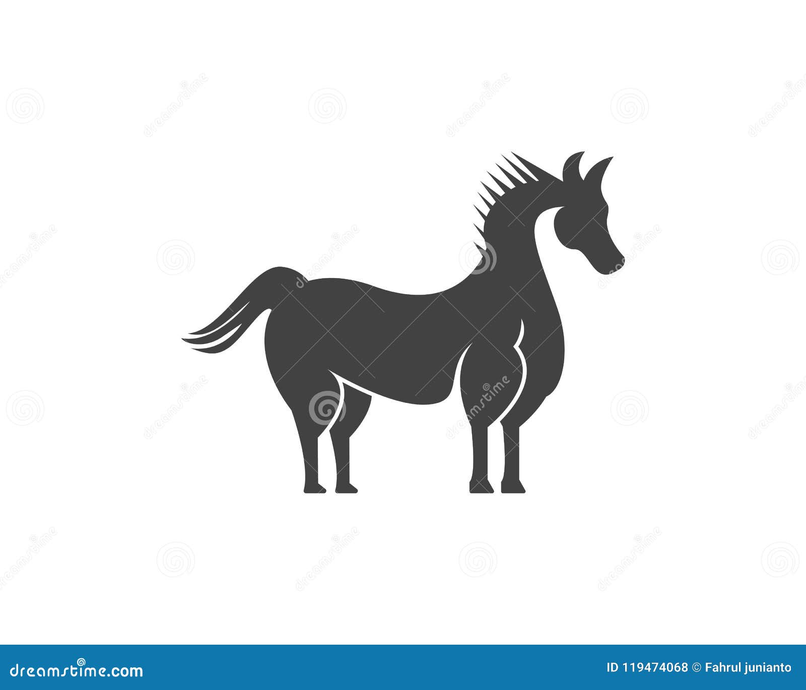Horse Icon Logo Vector Template Stock Vector - Illustration of wild ...