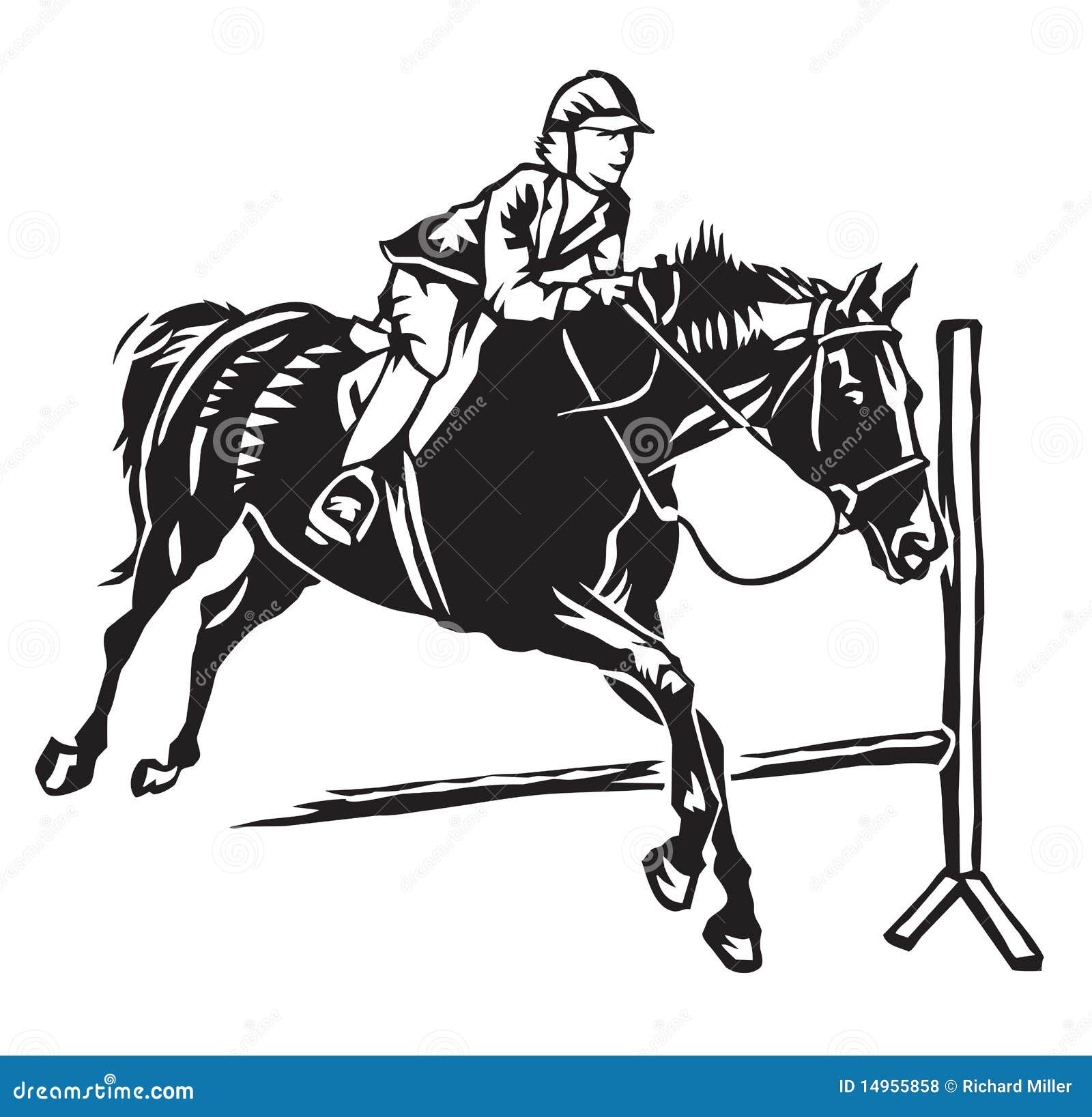Horse jump stock vector. Illustration of horse, pageant - 14955858