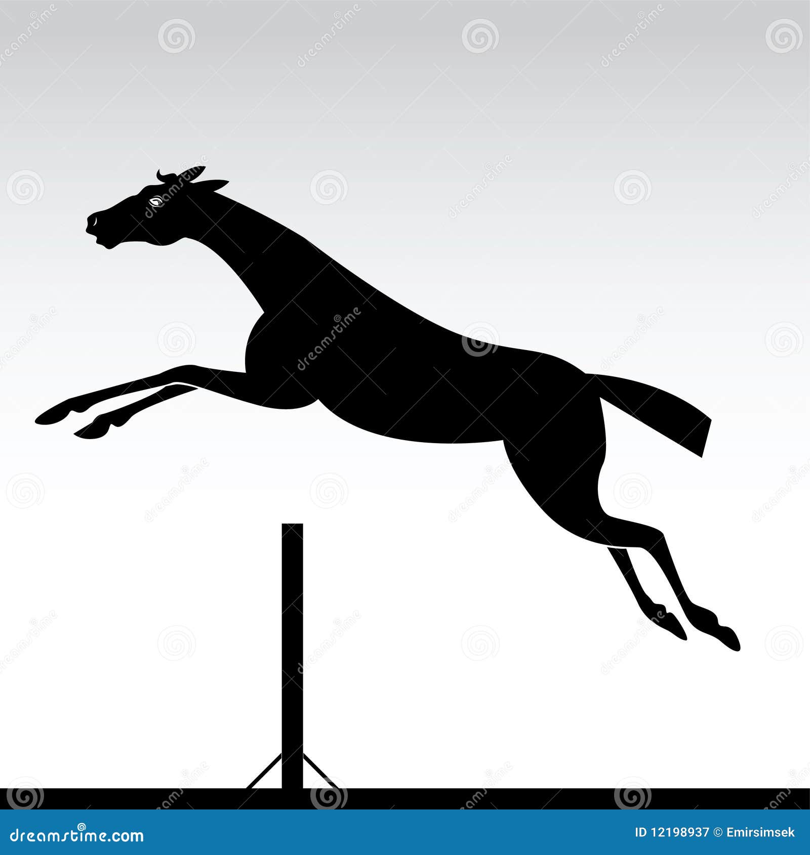 Horse Jumping stock vector. Illustration of jump, style - 12198937