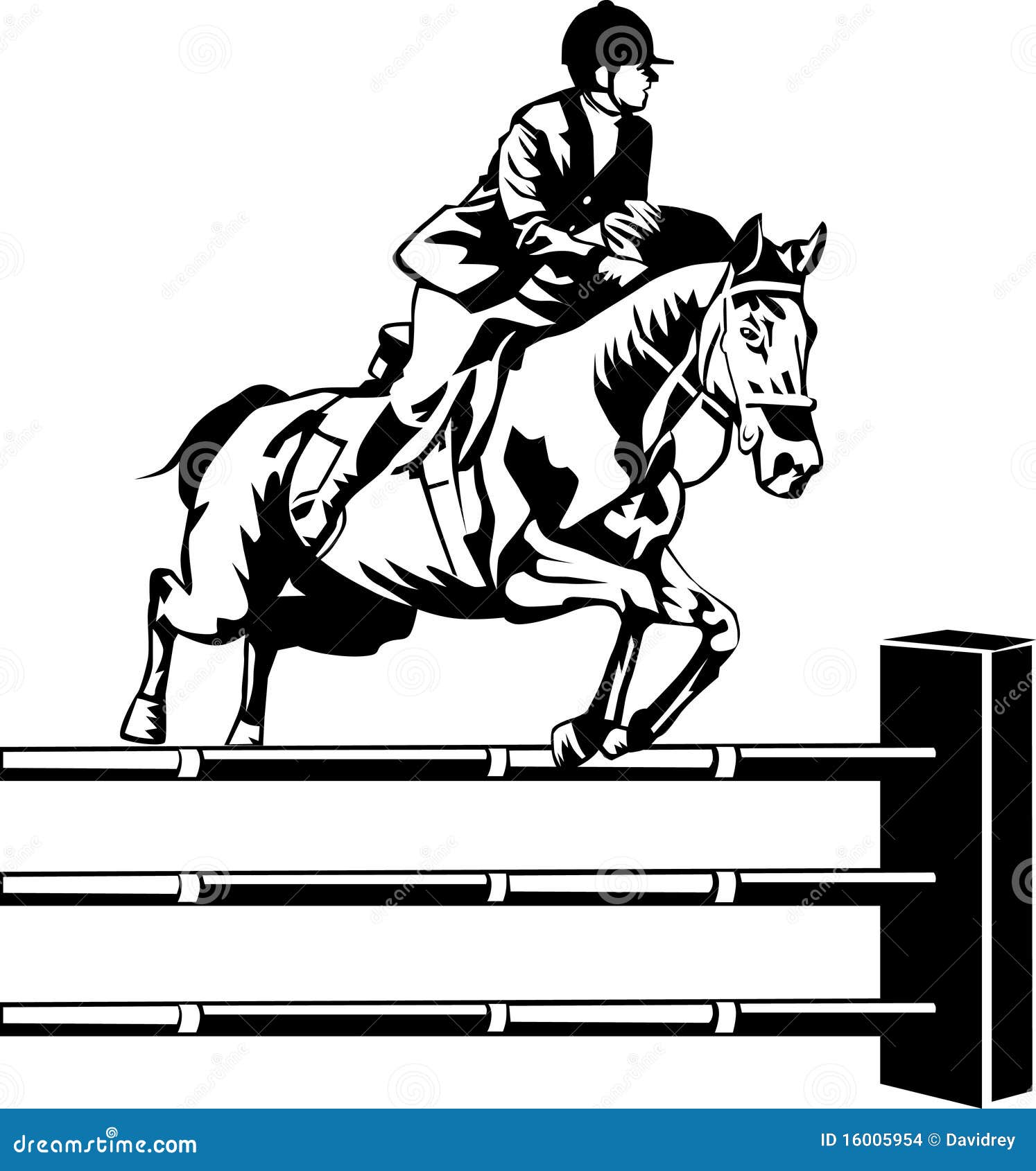 Horse in a Jumping Competition Stock Vector - Illustration of horse ... Horse in a Jumping Competition Stock Vector - Illustration of horse ...