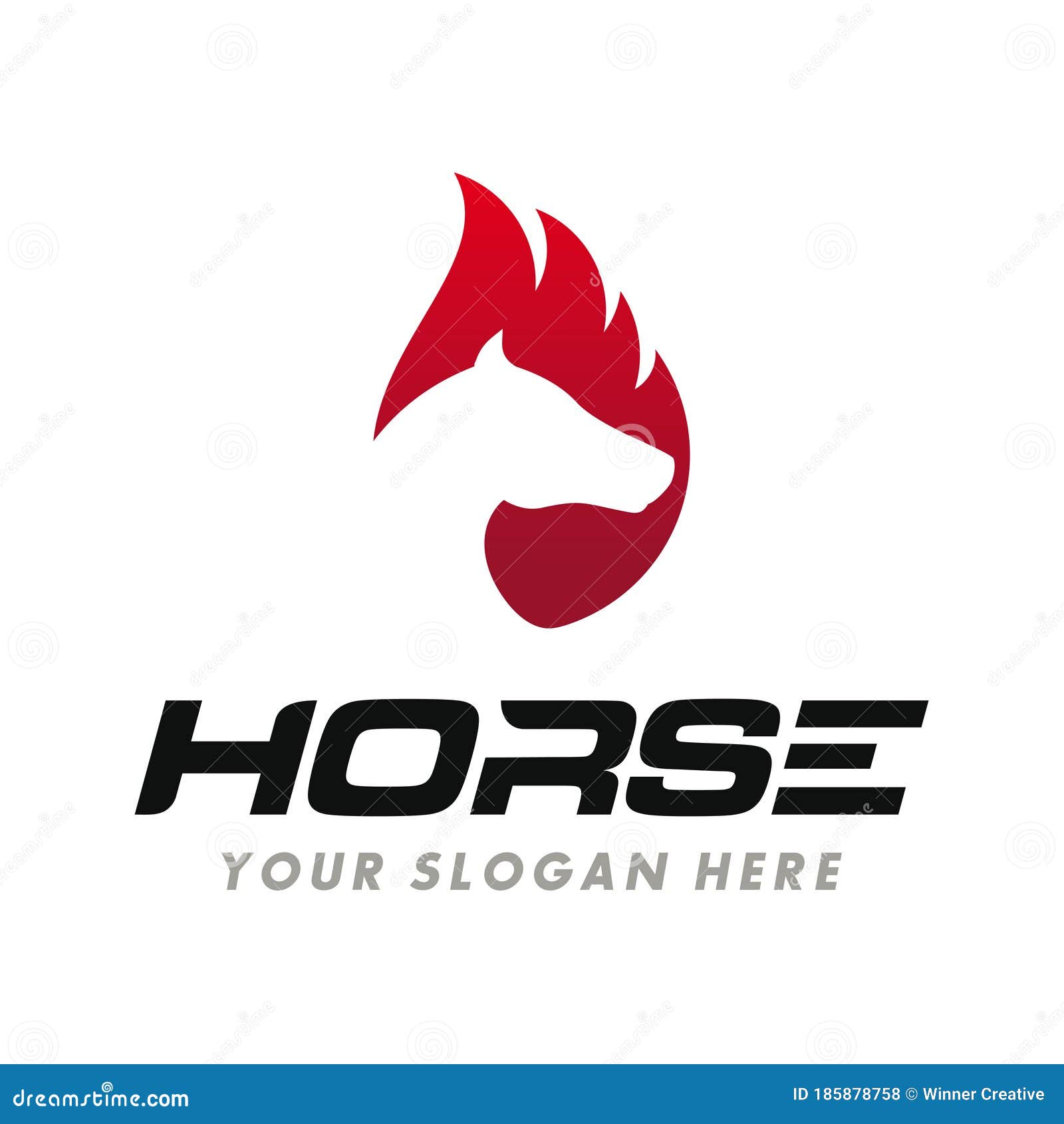 Fire Horse Logo Design Vector Stock Vector - Illustration of icon ...