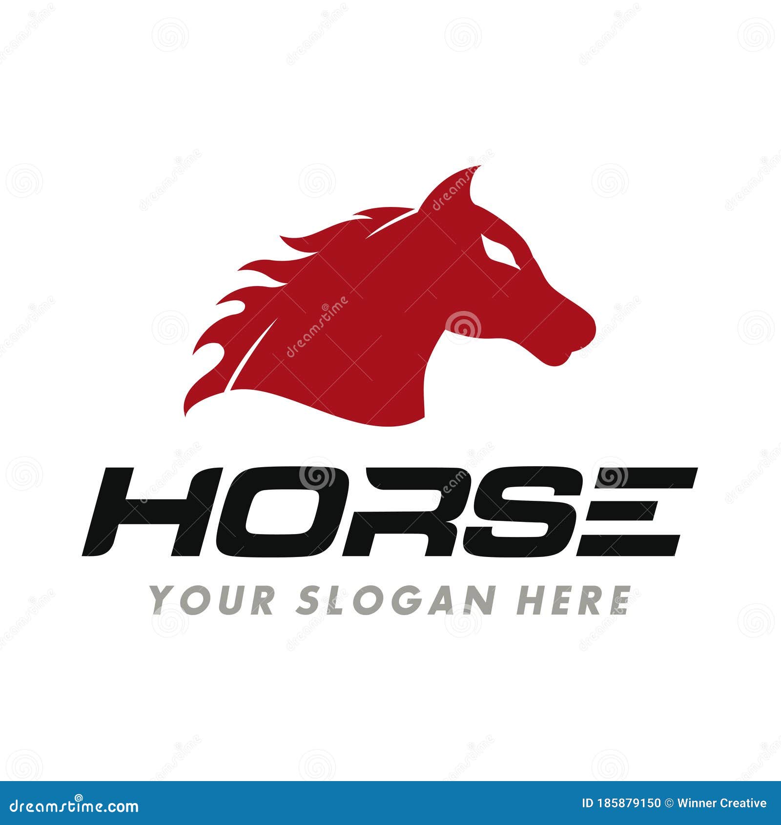 Fire Horse Logo Design Vector Stock Vector - Illustration of face ...