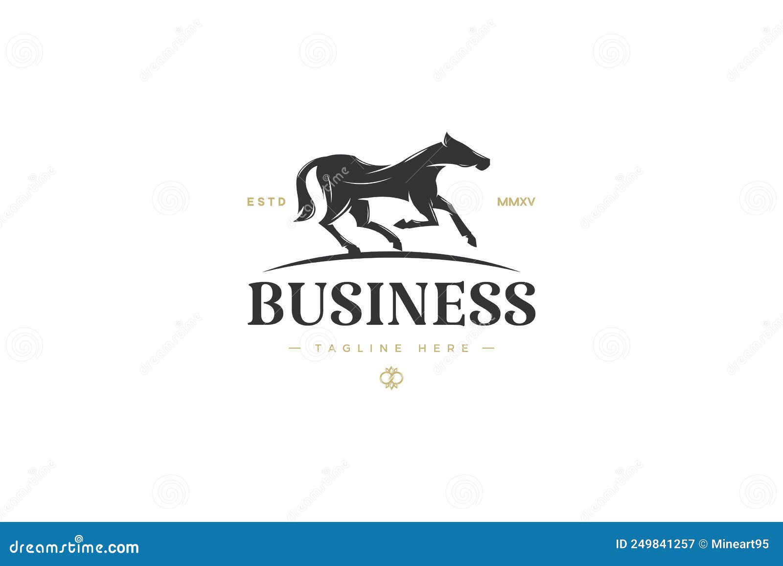 Horse Logo with Running Horse Stock Vector - Illustration of horse ...