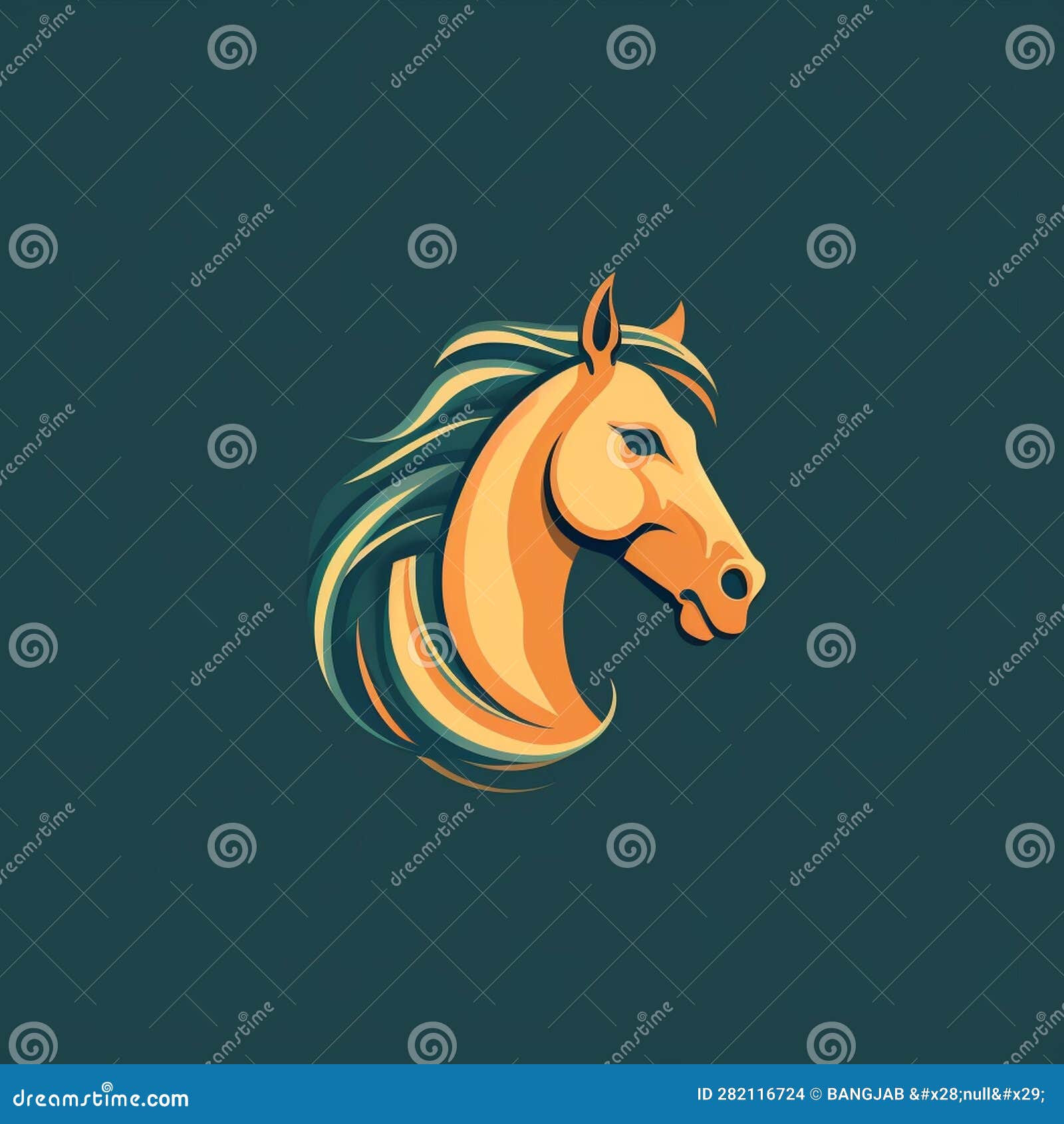 Simple drawing of a horse stock illustration. Illustration of wing ...