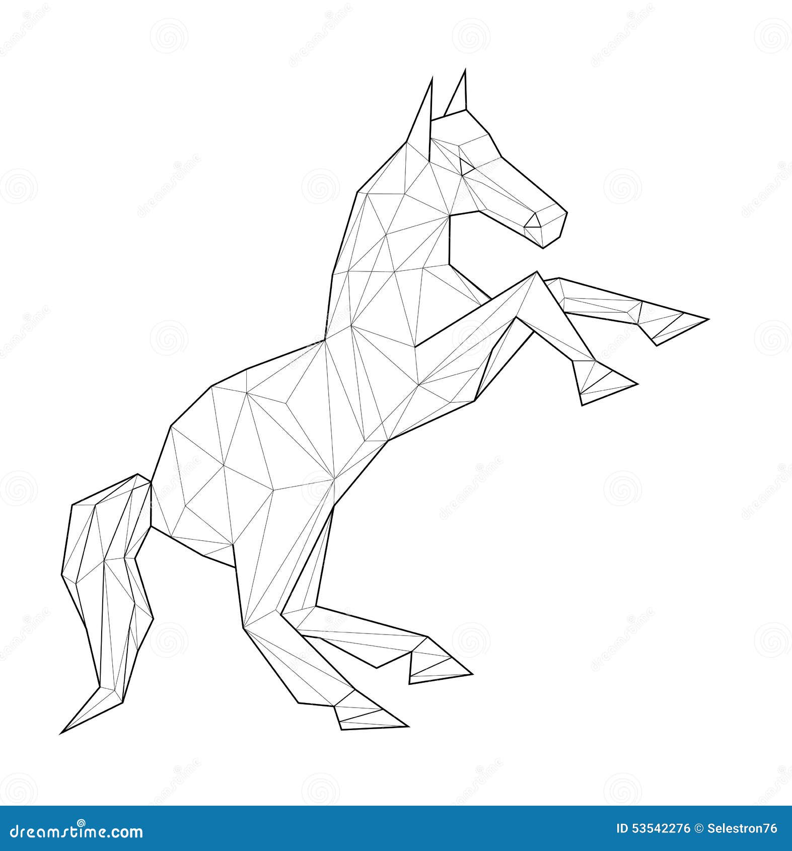 Horse - Low Polygon Illustration Stock Vector - Illustration of ...