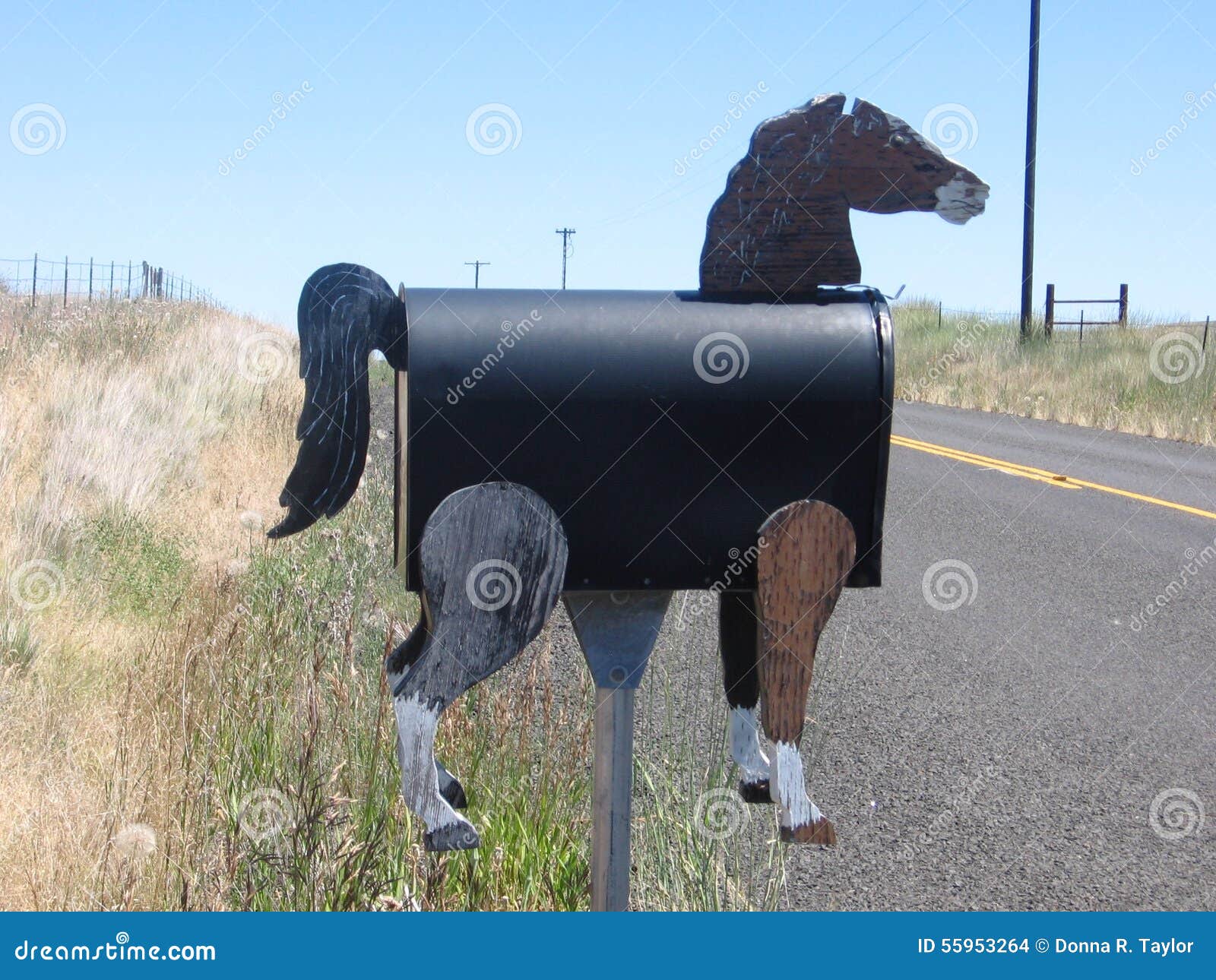 Horse Mailbox stock photo. Image of hooves, head, brown - 55953264