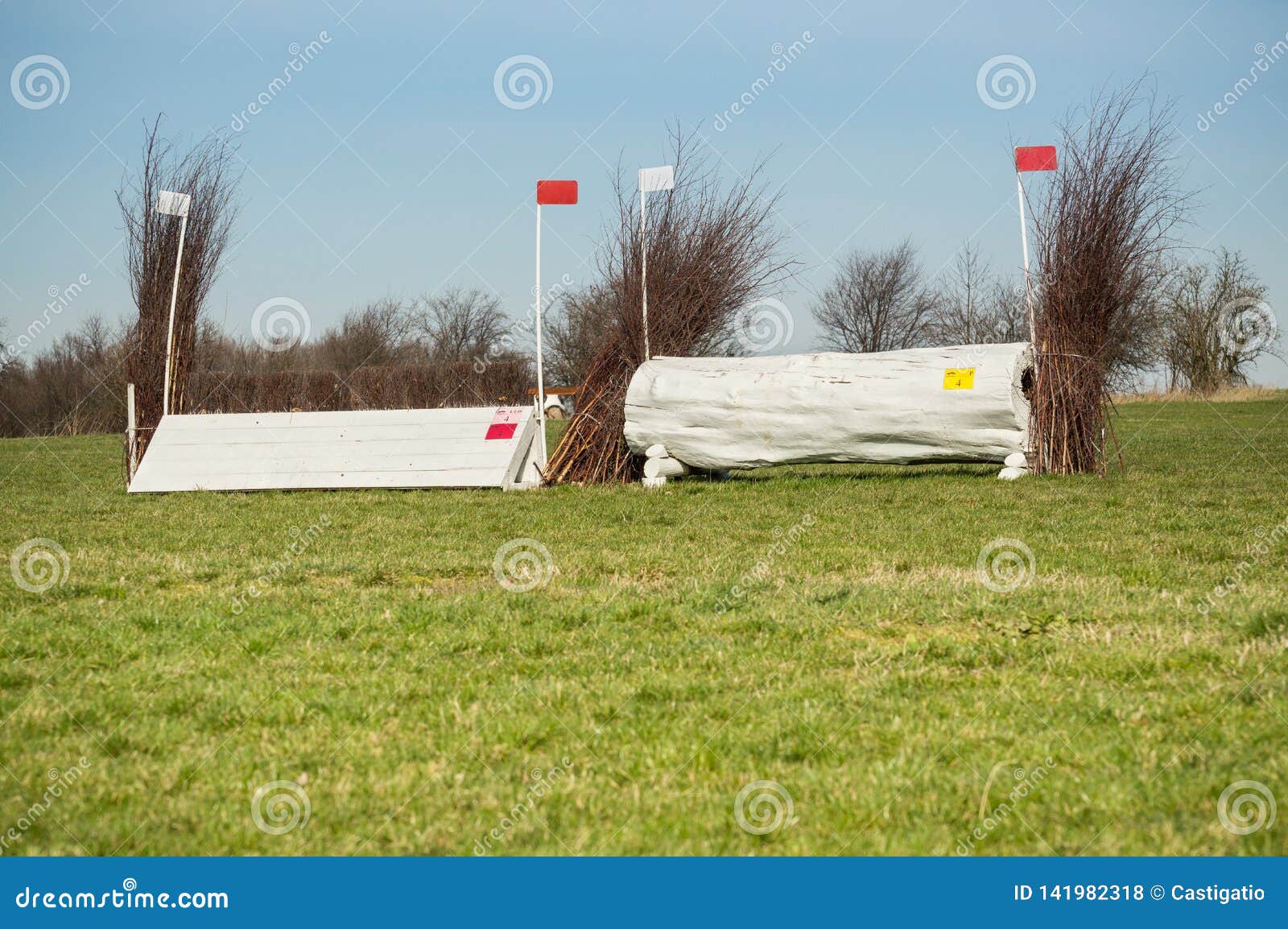 Horse Obstacle on the Track, Horse Competition Stock Photo - Image of ...