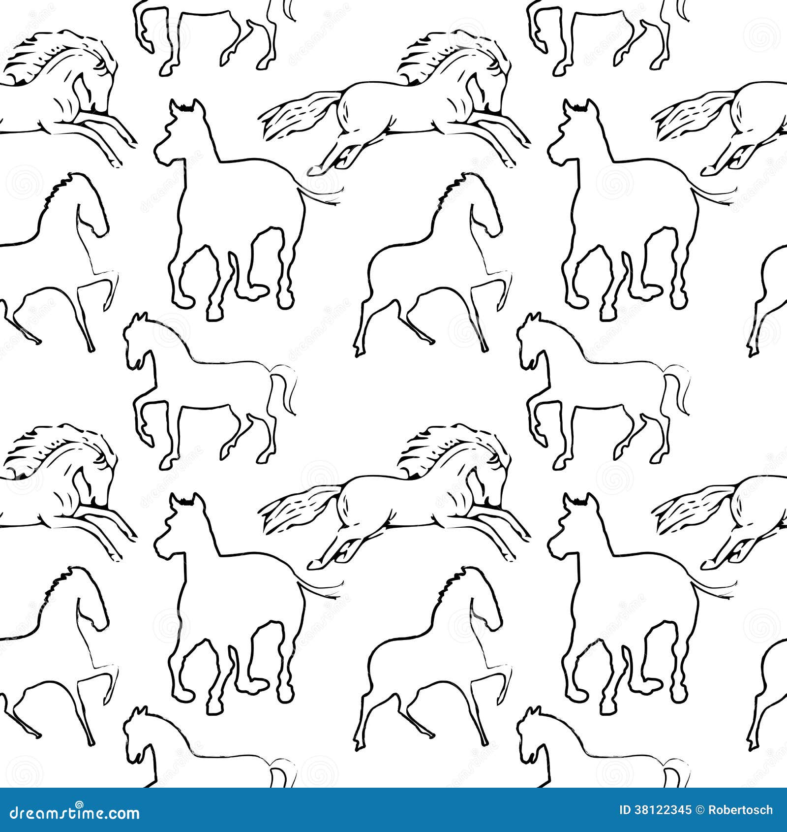 Horse pattern stock vector. Illustration of equestrian - 38122345
