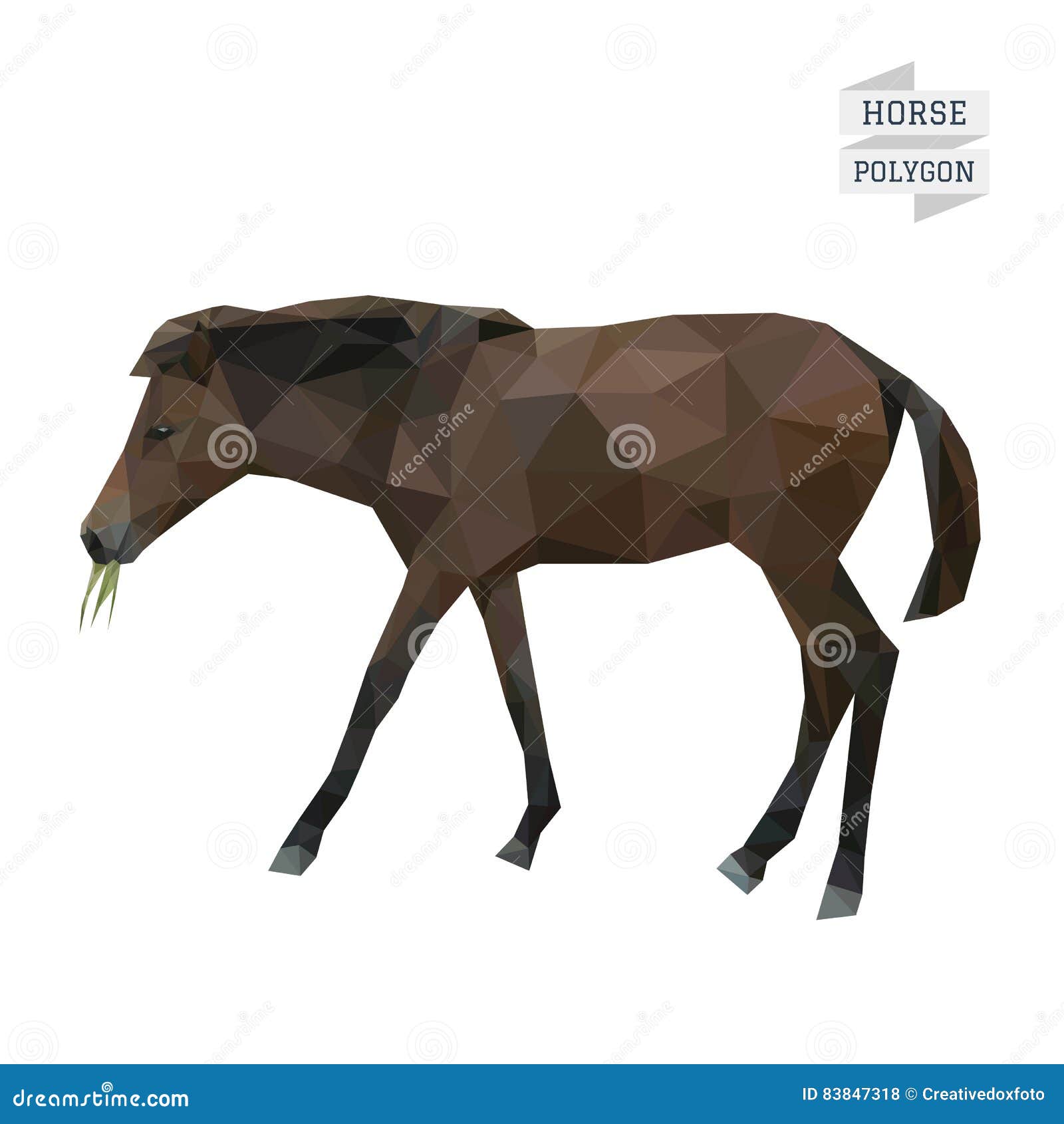 Horse polygon vector stock vector. Illustration of graphic - 83847318