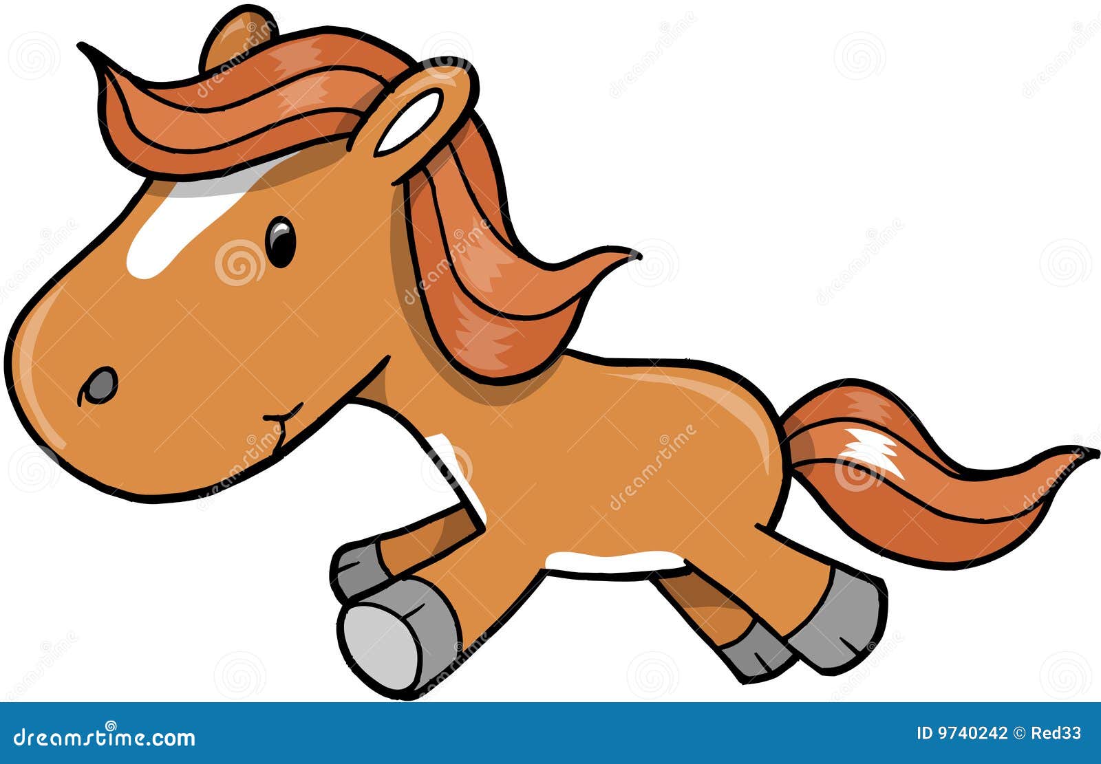 Horse Pony Vector Illustration Stock Vector - Illustration of nature ...
