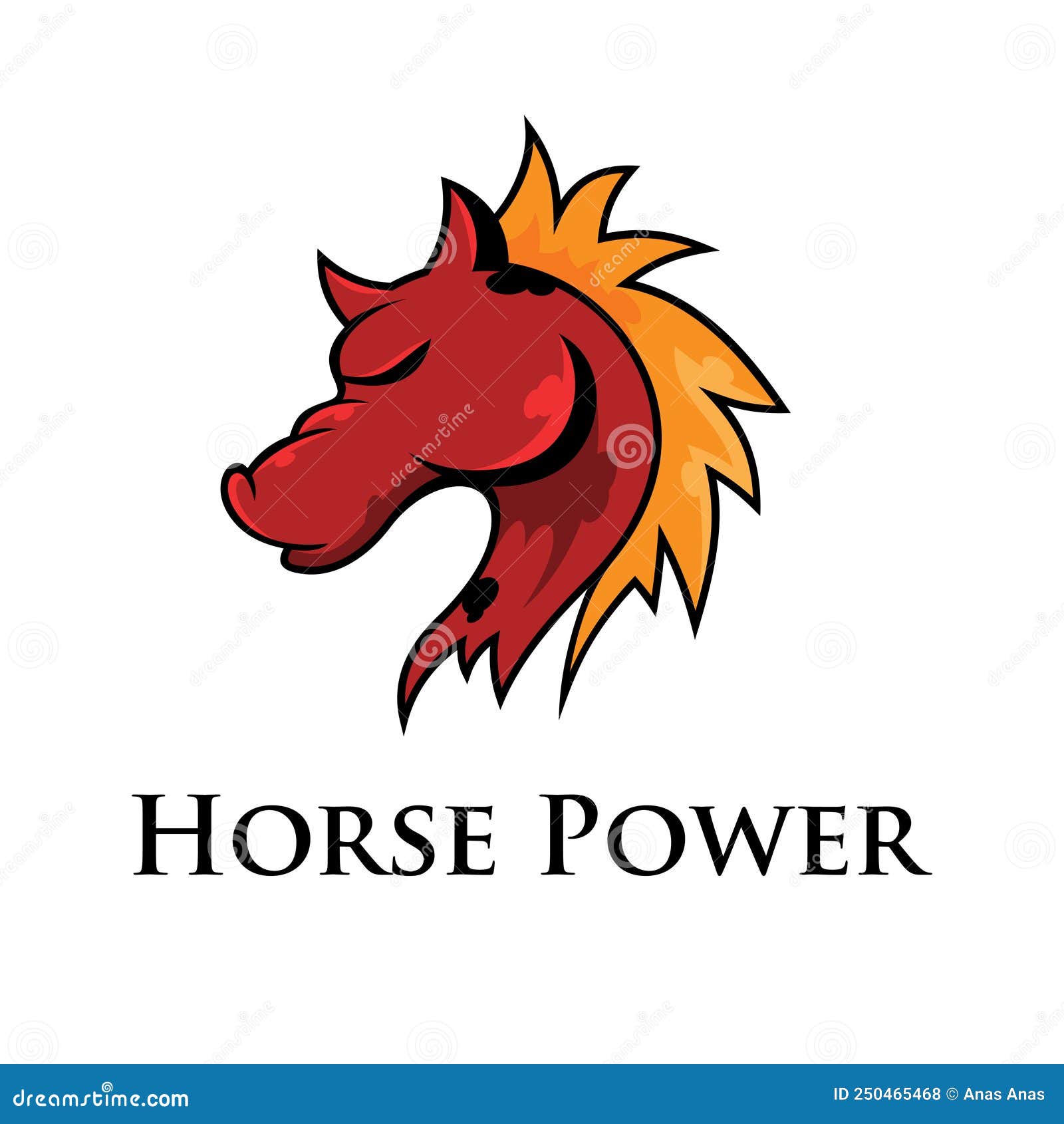 Horse Power Logo Template, Character Fire Power Vector Stock Vector ...
