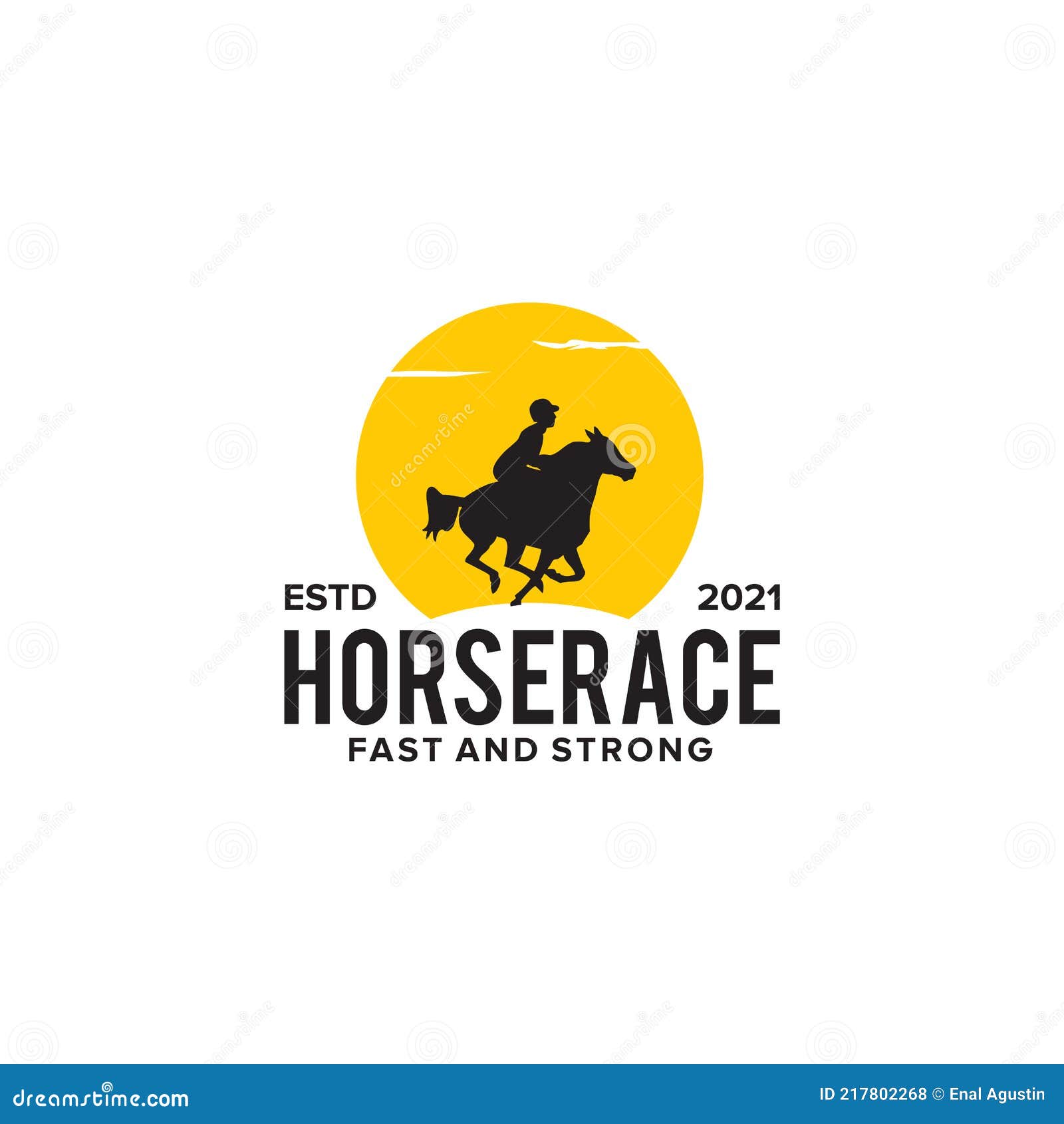 Horse Race Logo Design Template Stock Vector - Illustration of horse ...