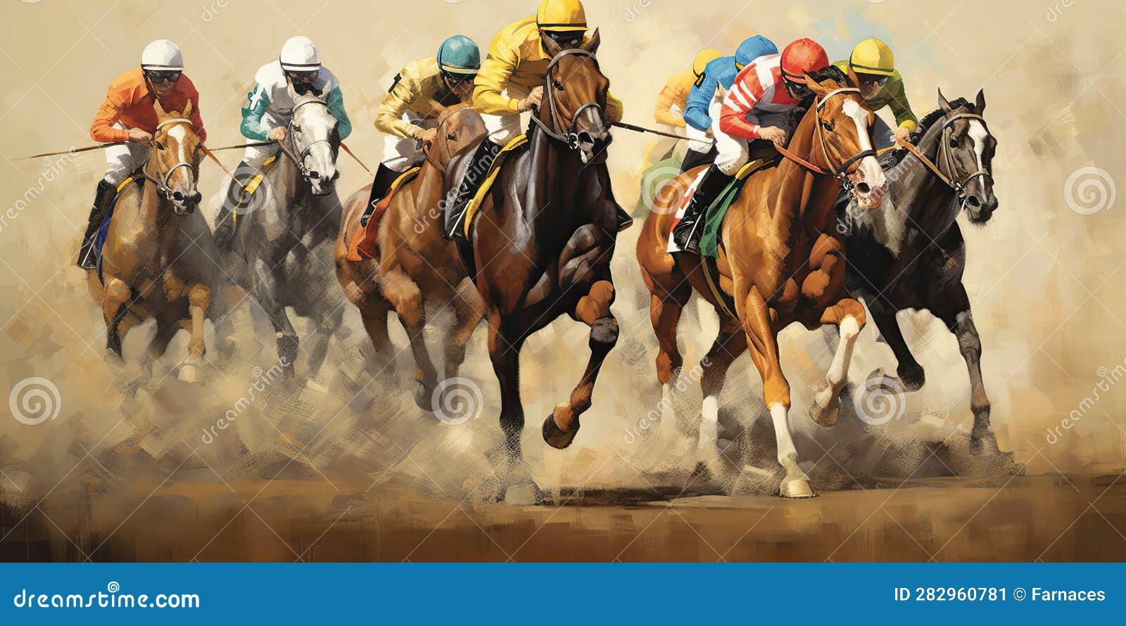 Horse race stock illustration. Illustration of fast - 282960781