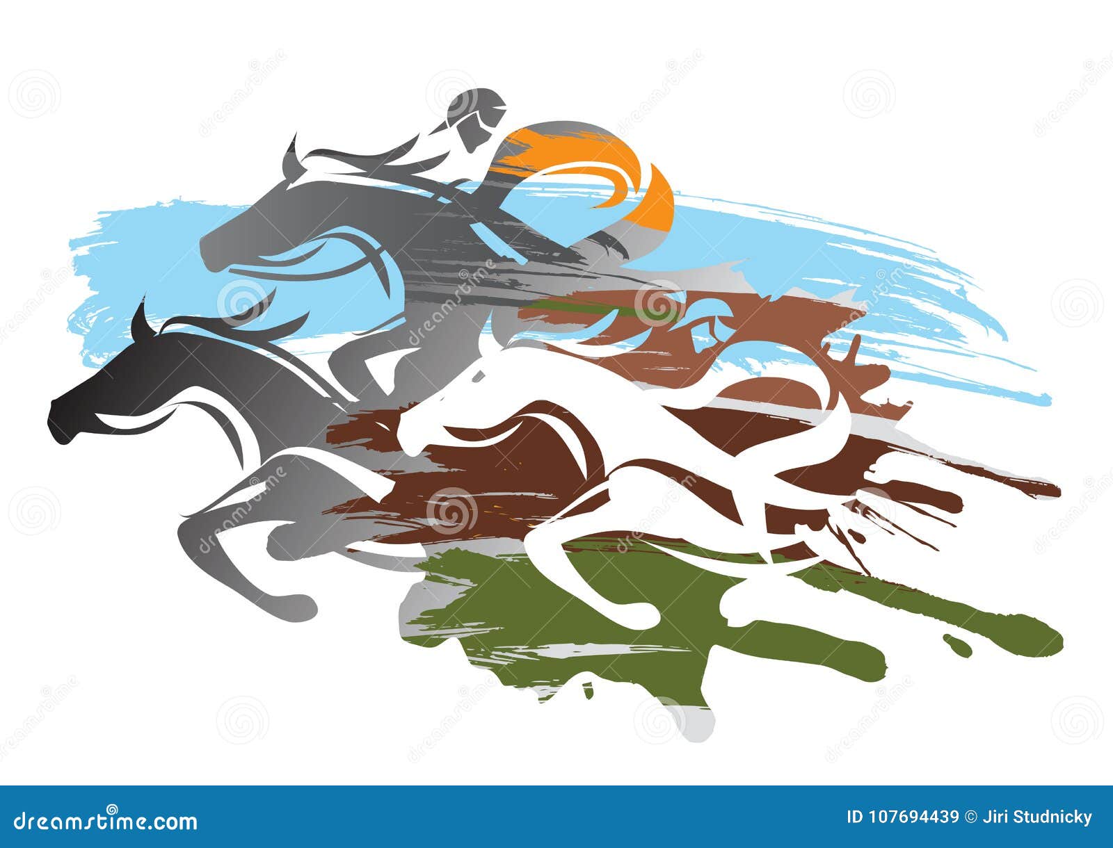 Horse Racing, Vector Drawing | CartoonDealer.com #66338768