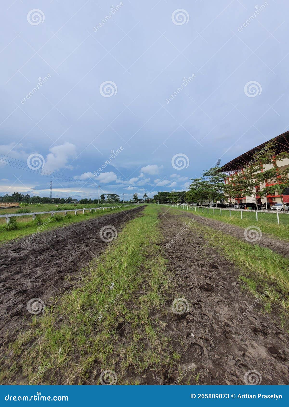 Horse Racing Field with Grass and Mud Stock Image - Image of river ...