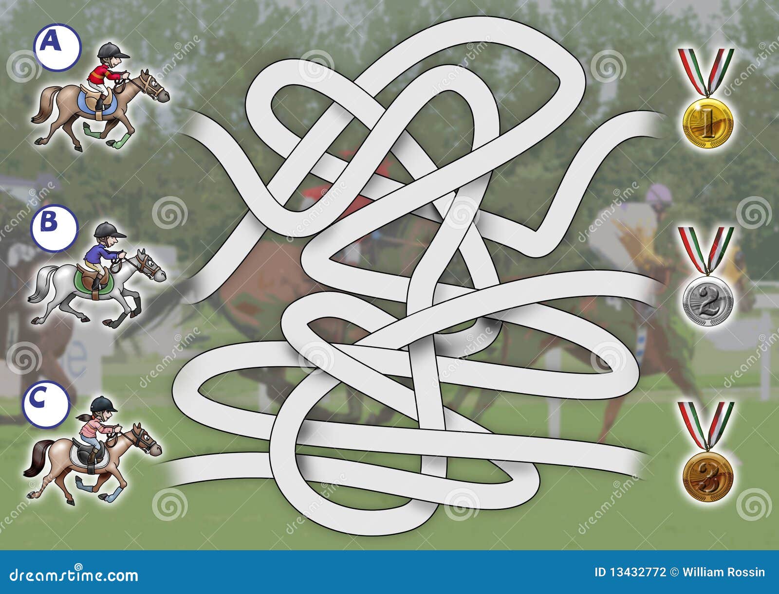 Horse racing game stock illustration. Illustration of play - 13432772