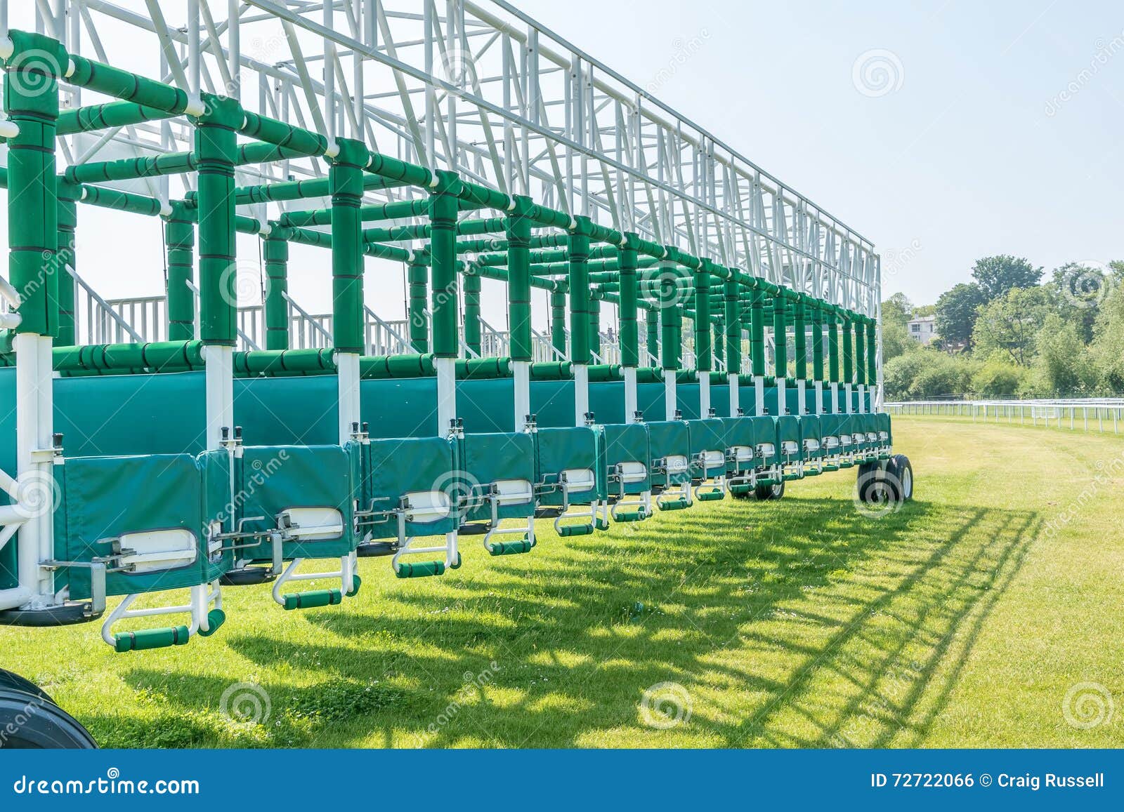 Horse Racing Starting Gates Stock Photo - Image of racing, grass: 72722066