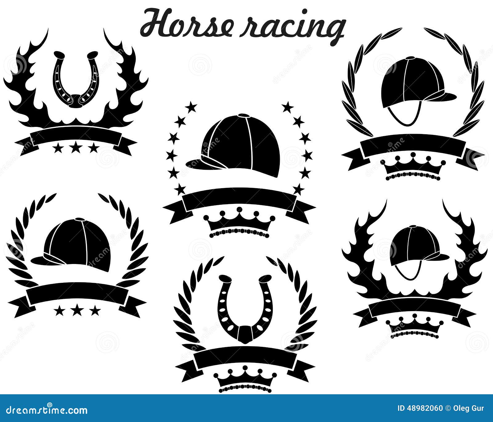 Horse racing stock vector. Illustration of sport, design - 48982060