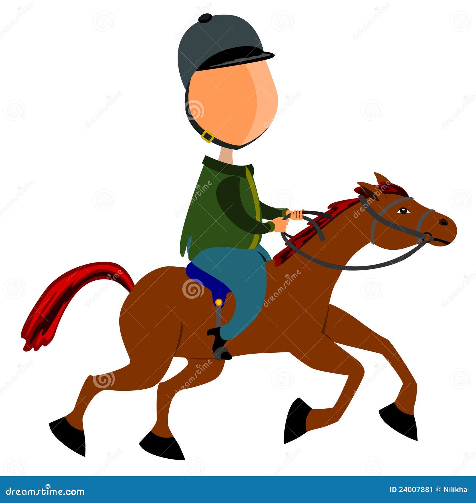 Horse ride stock illustration. Illustration of ride, jockey - 24007881