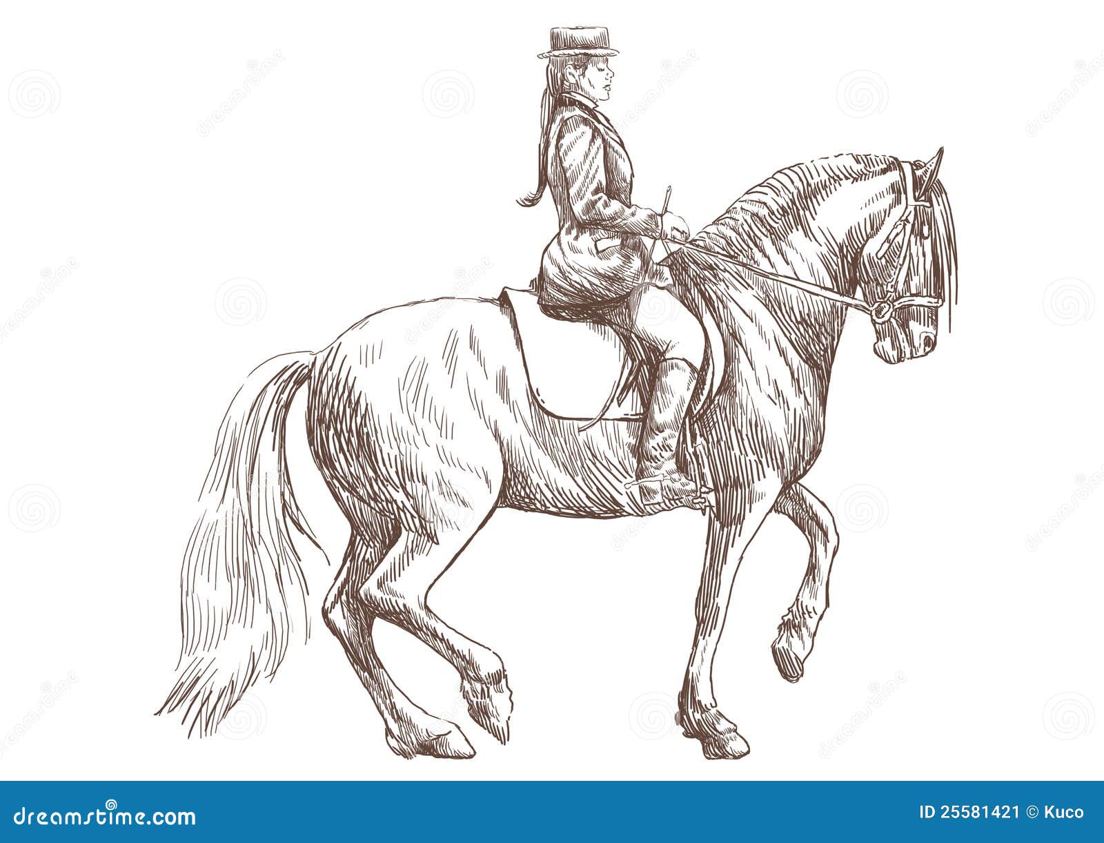 Horse rider stock vector. Illustration of ride, rider - 25581421