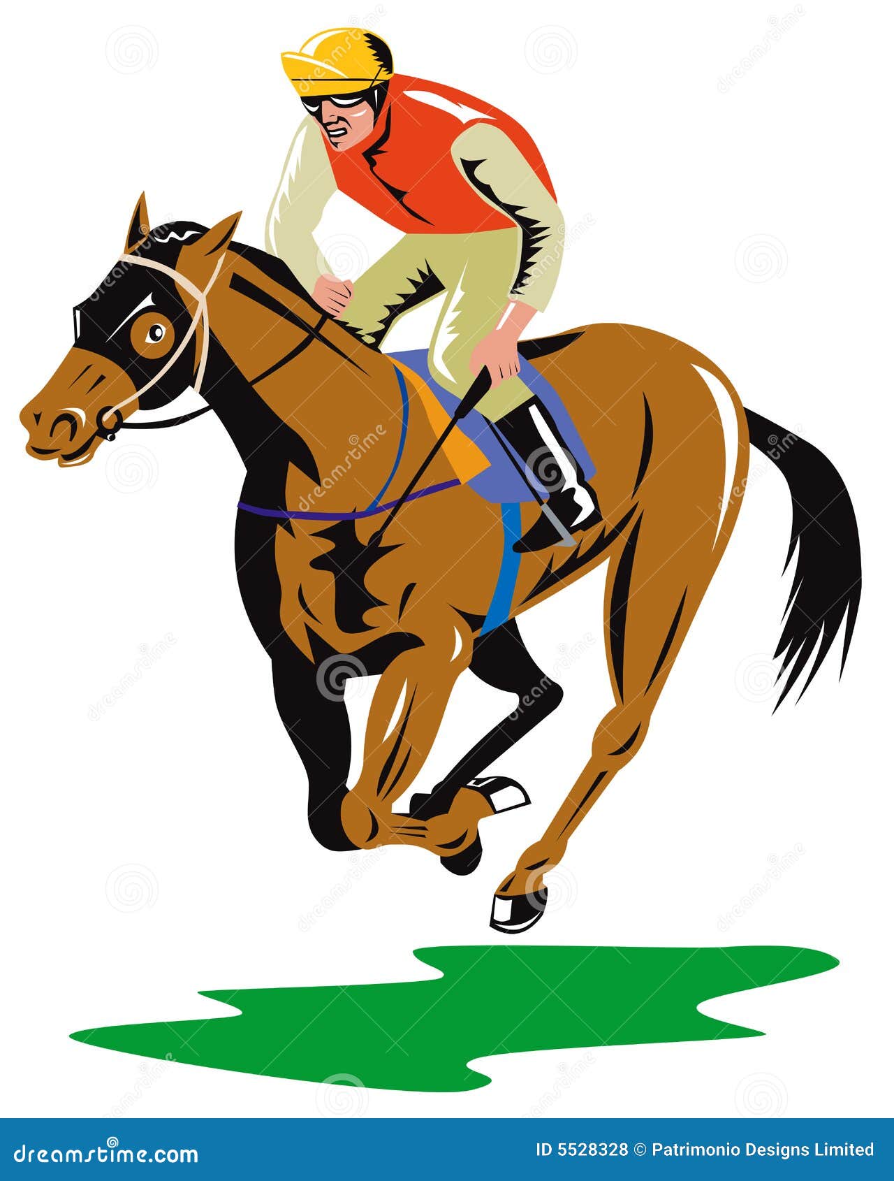 Horse and rider stock vector. Illustration of thoroughbred - 5528328